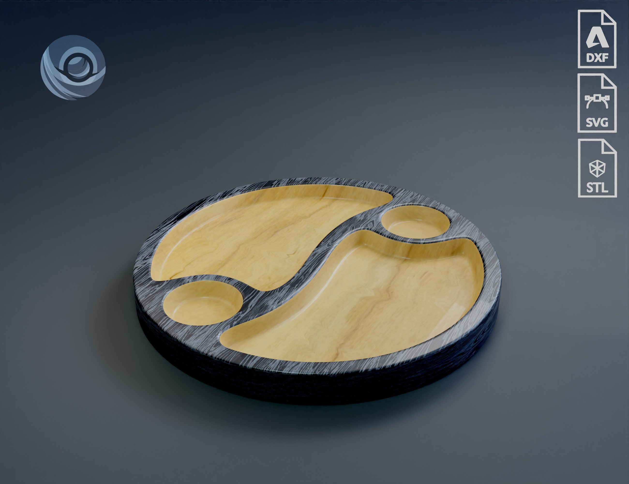 Wooden Serving Tray for Cnc Router Instant Download STL - Etsy