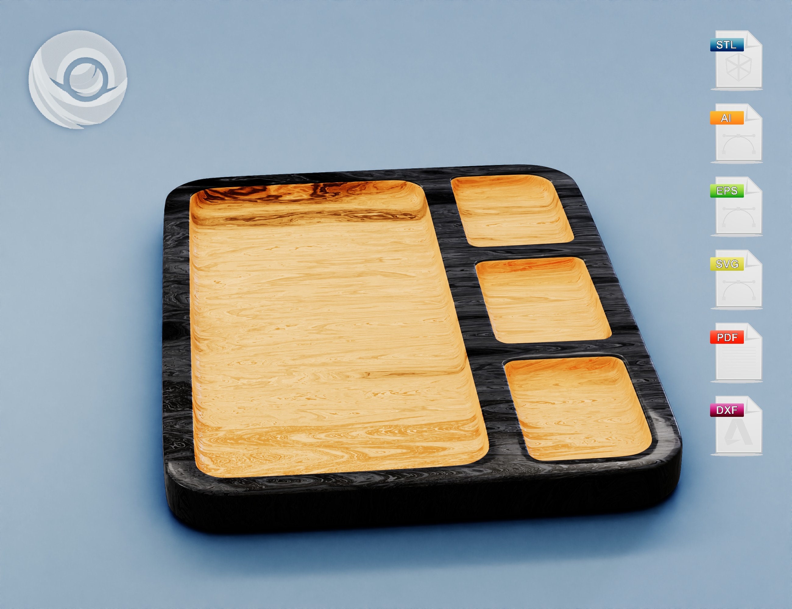 Rectangle Wooden Plate Files for Cnc Router, Instant Download STL, DXF ...