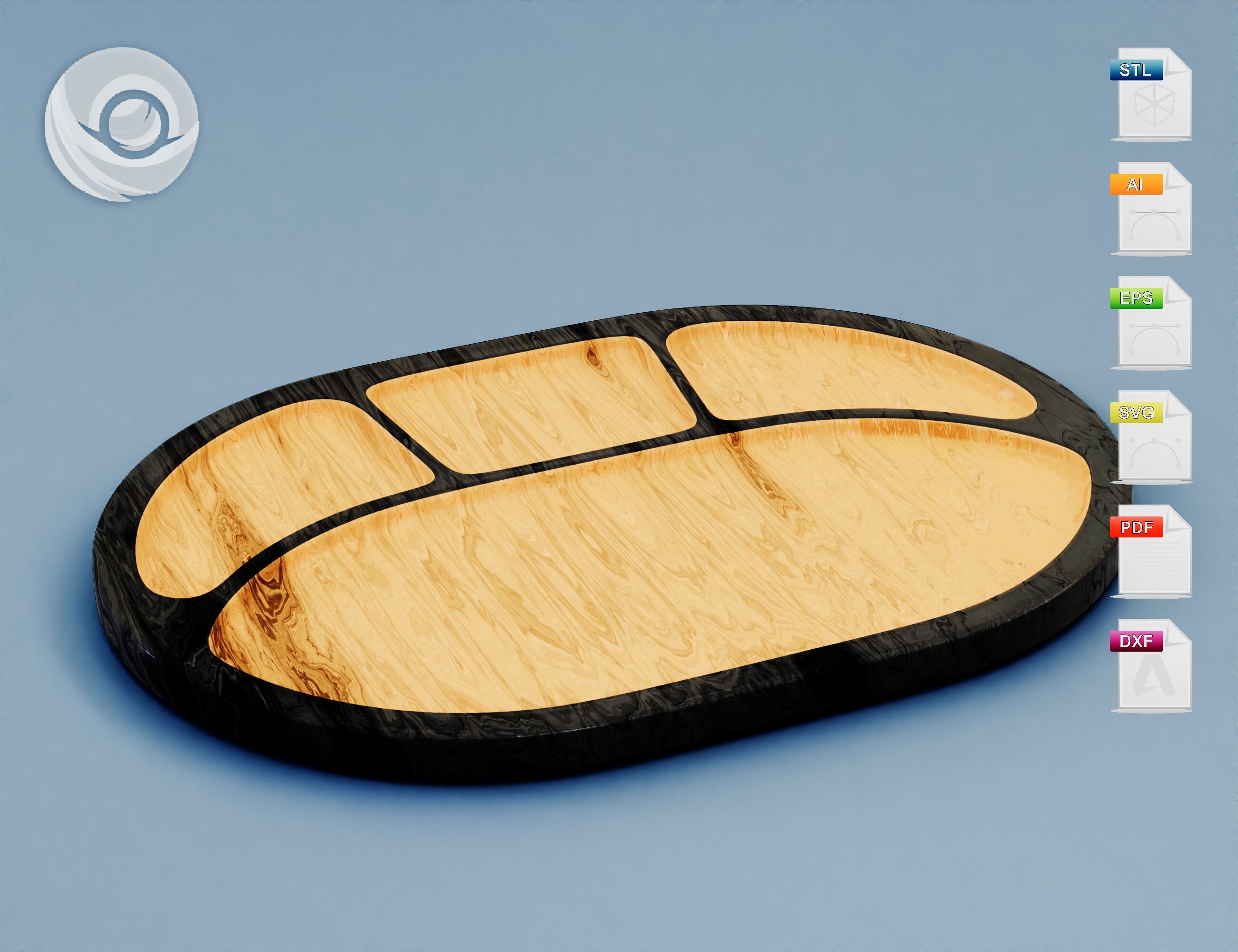 Large Wooden Tray Files for Cnc Router, Instant Download STL, DXF, SVG ...