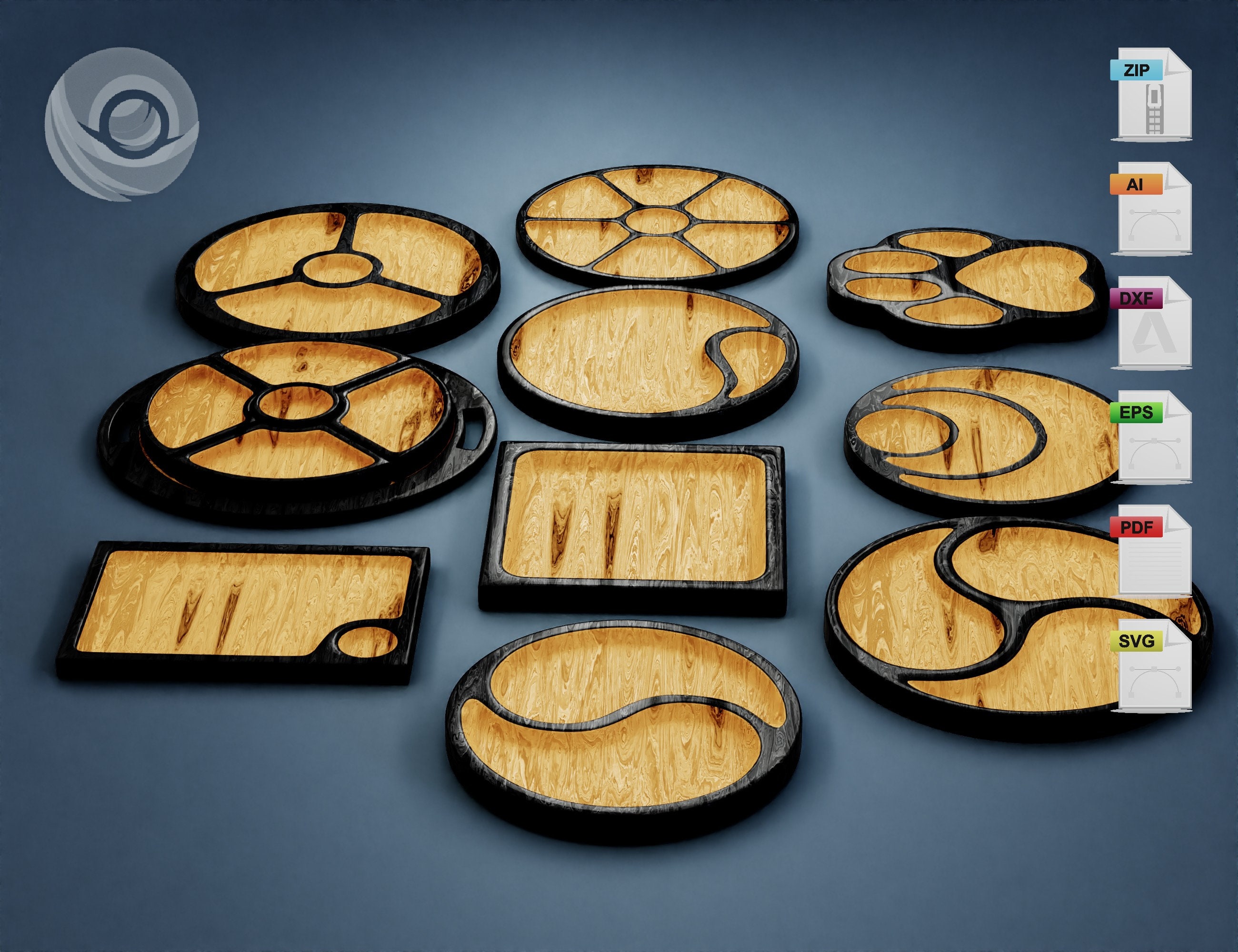 Set of Custom Rolling Tray Cnc Router Files, STL 3d Print Files, Router ...