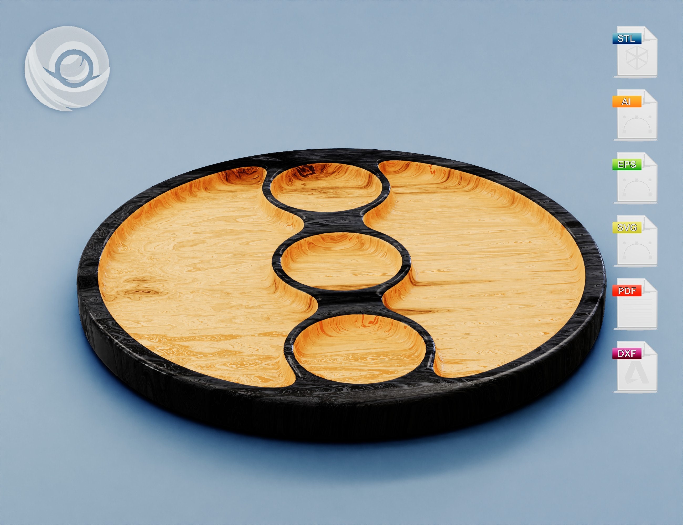 Round Combination Plate Files for Cnc Router, Instant Download STL, DXF ...