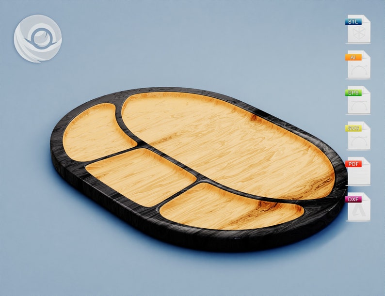 Large Wooden Tray Files for Cnc Router, Instant Download STL, DXF, SVG ...
