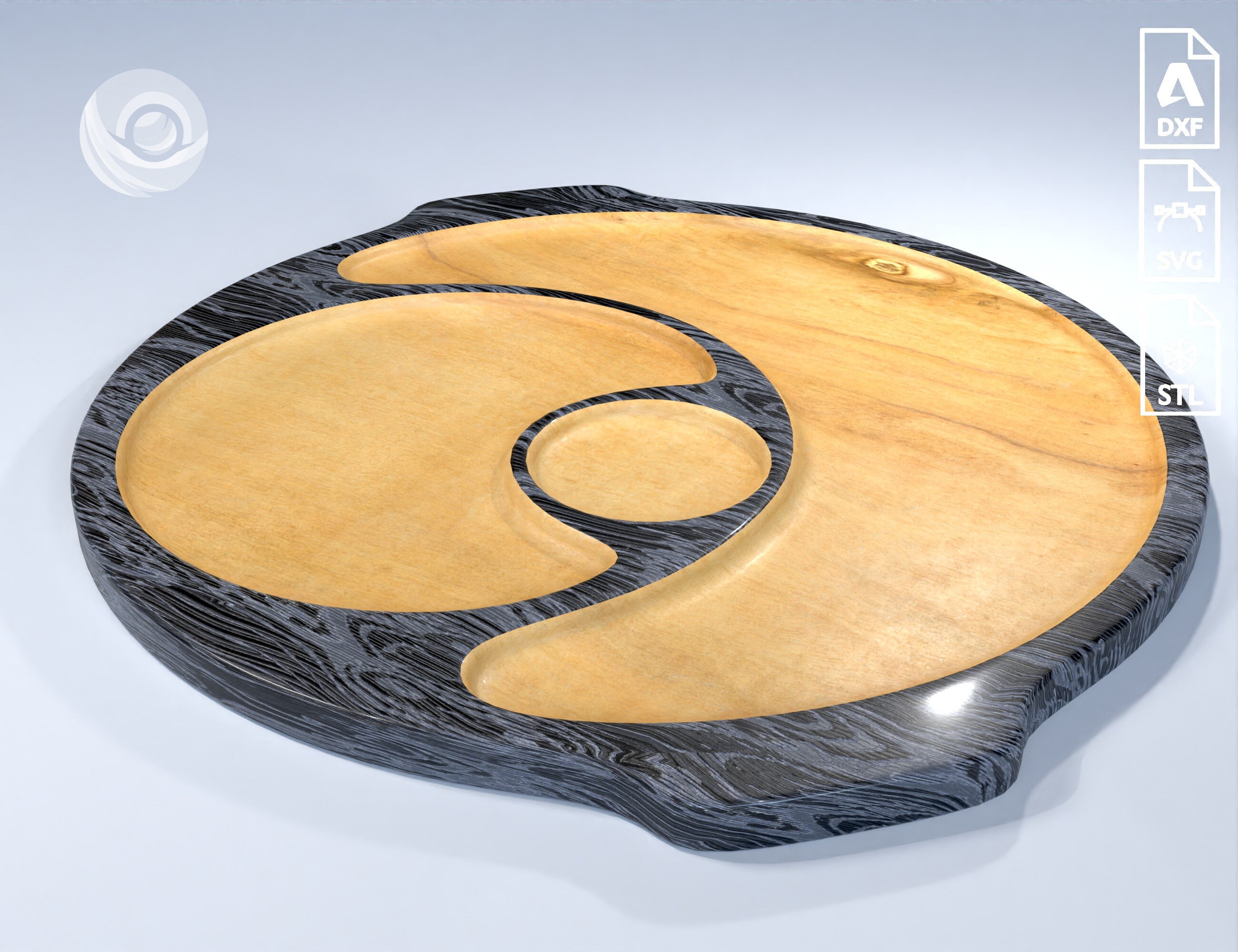 Round Combination Plate With Handles Files for Cnc Router - Etsy