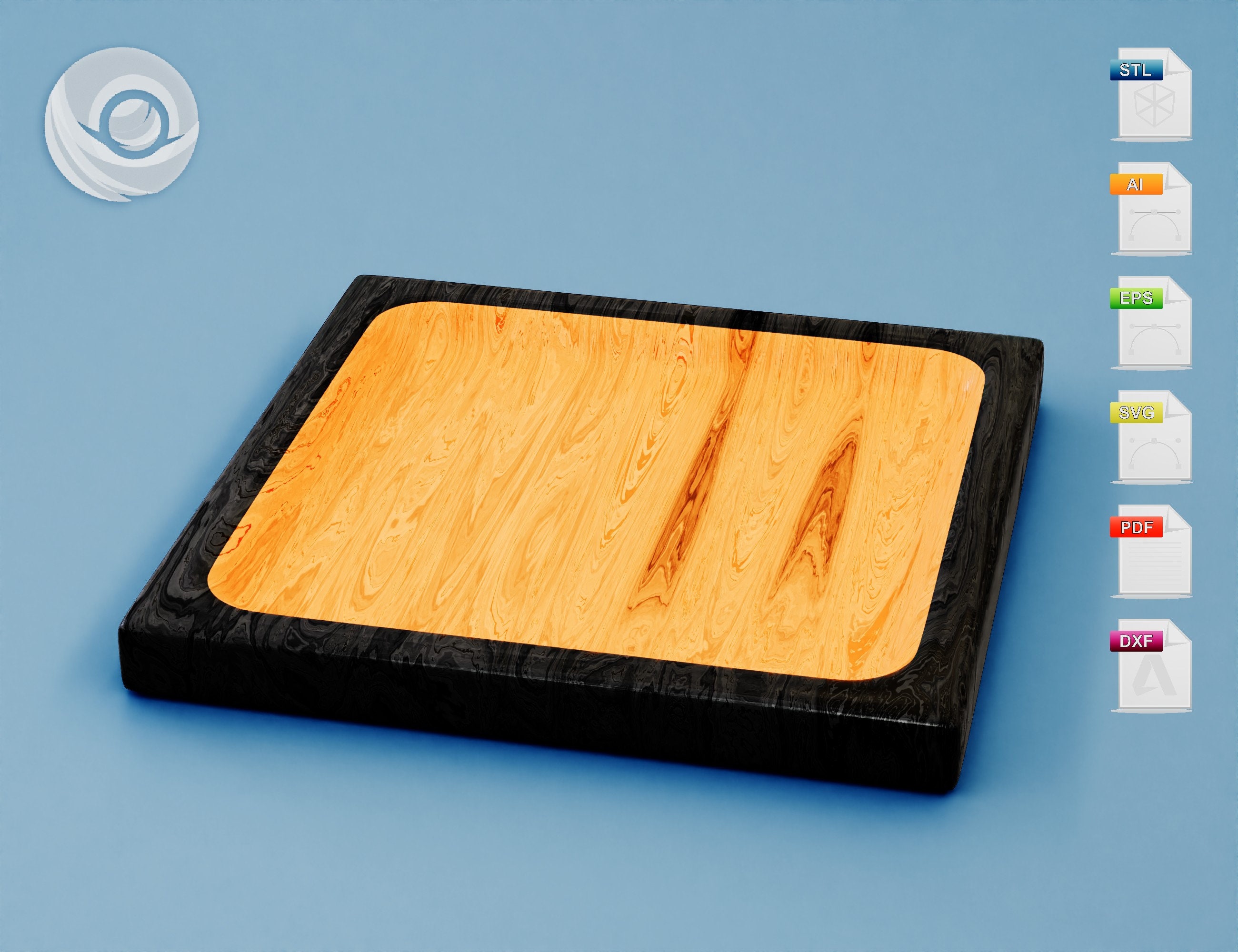 Ottoman Table Tray Wooden Black Walnut Platter Decorative Tray for ...