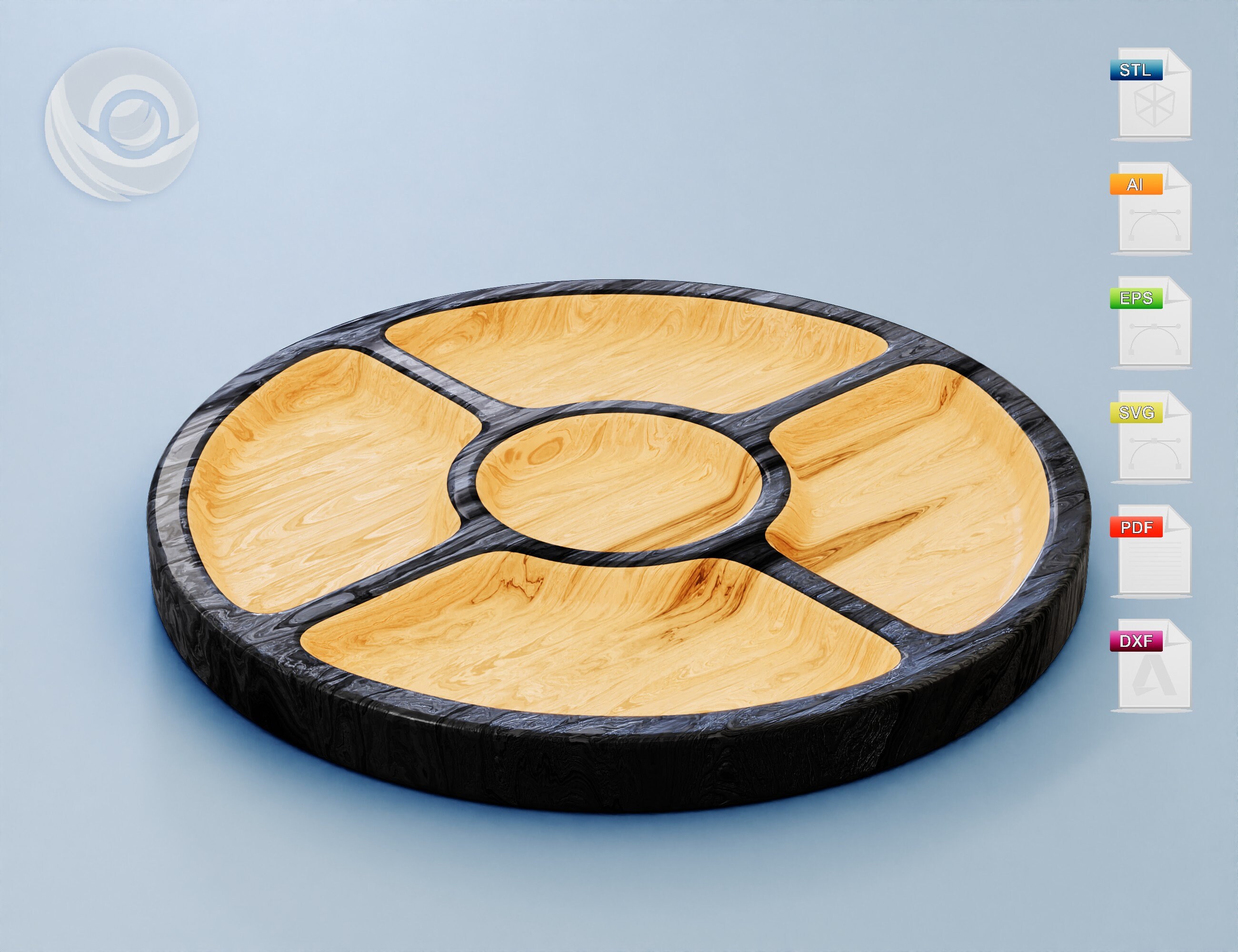 Round Combination Plate Files for Cnc Router, Instant Download STL, DXF ...