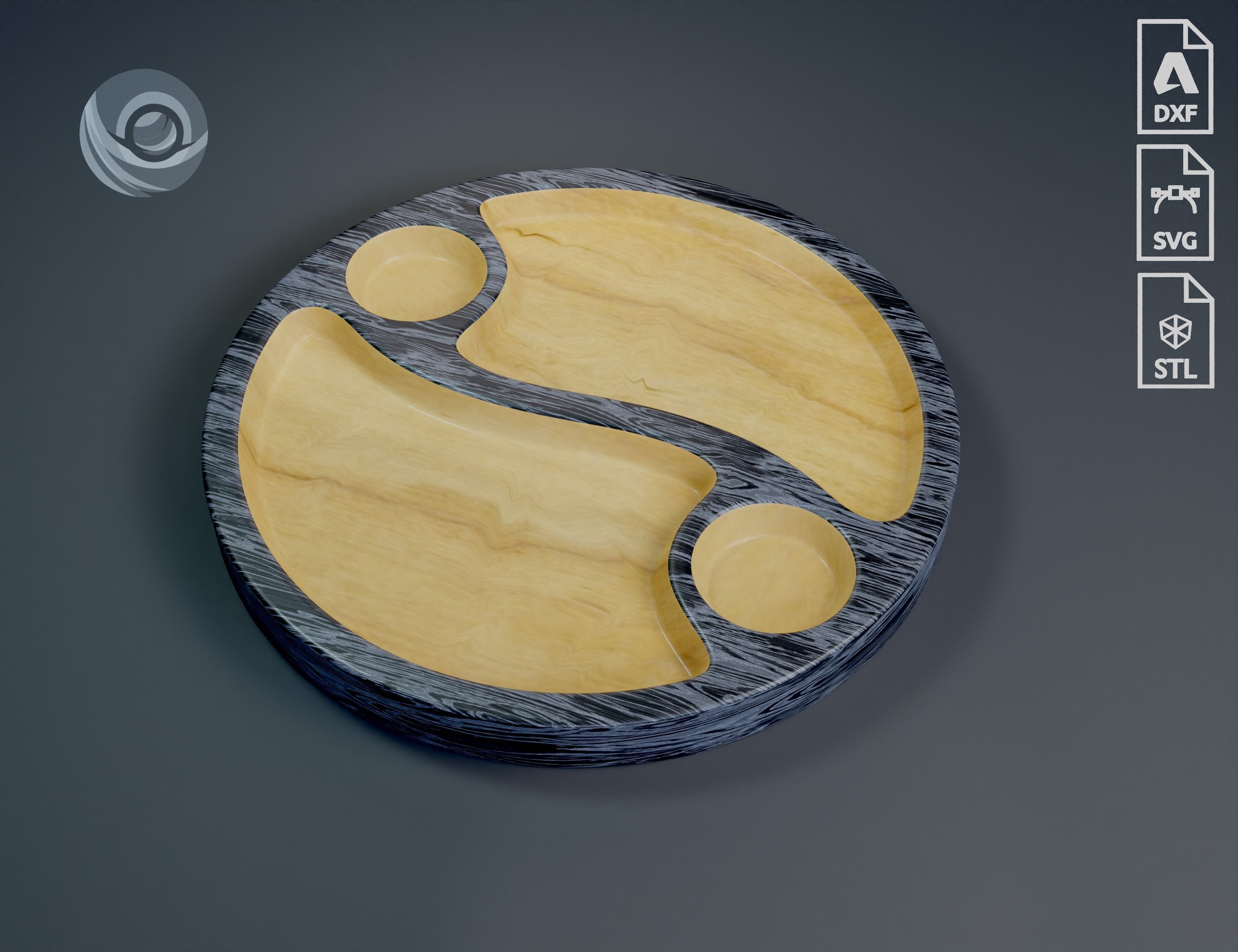 Wooden Serving Tray for Cnc Router Instant Download STL - Etsy