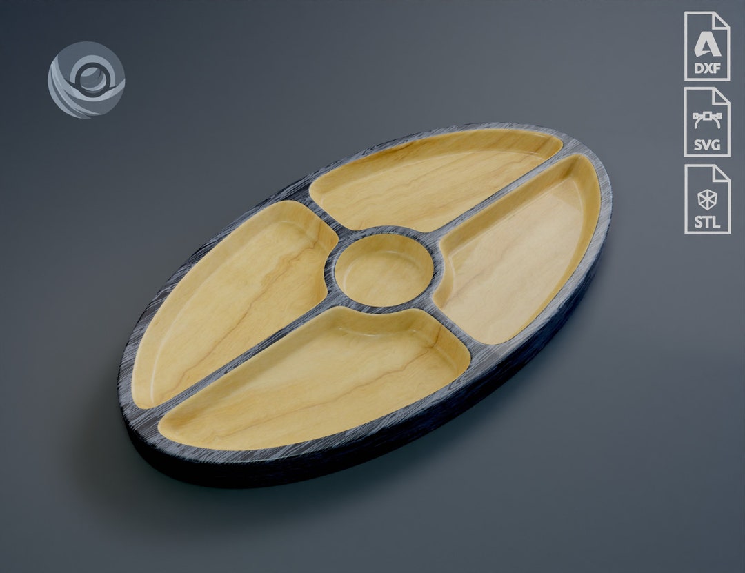 Digital Files of Wooden Tray for Cnc Router Serving Plate - Etsy