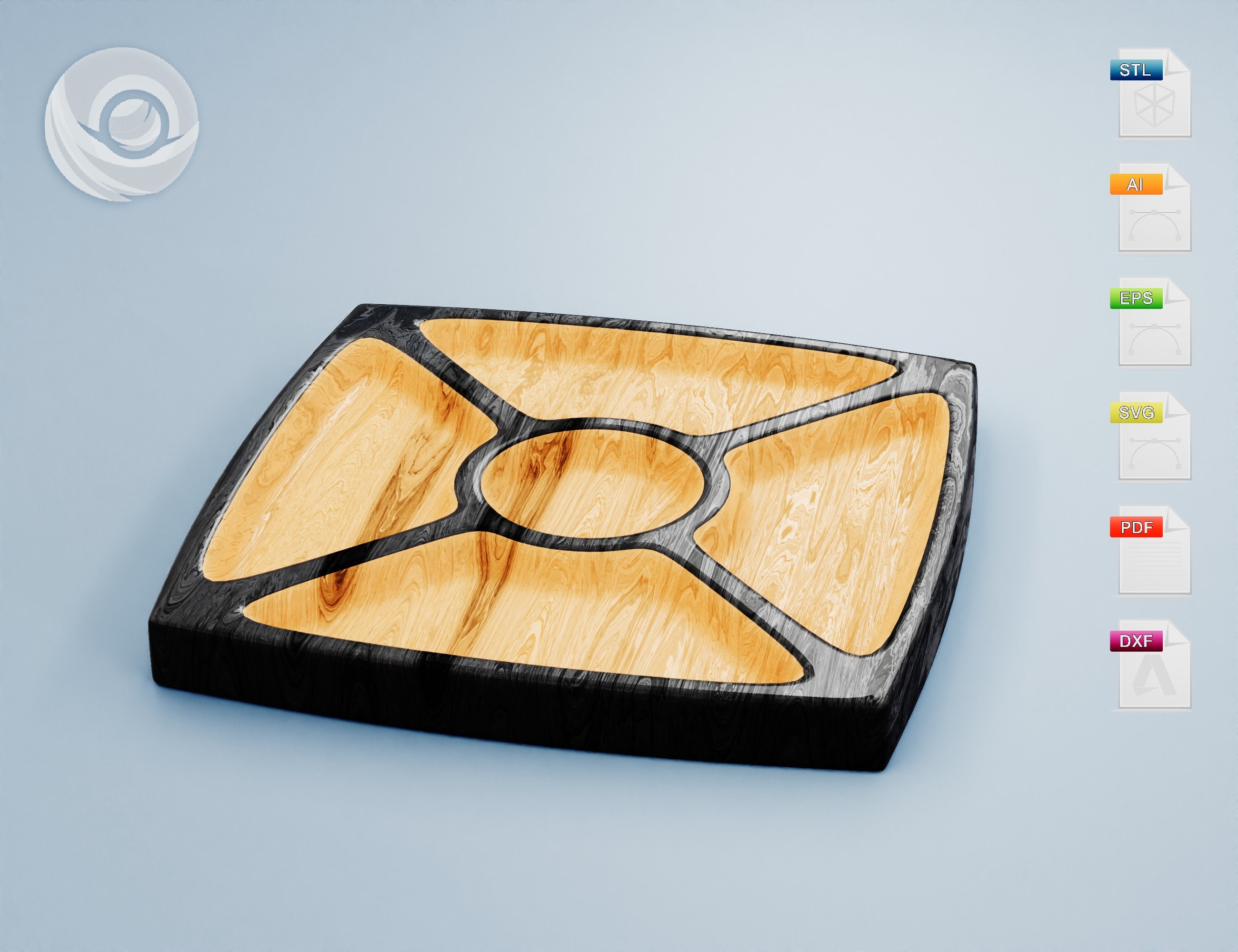 Square Wooden Plate Files for Cnc Router Instant Download - Etsy