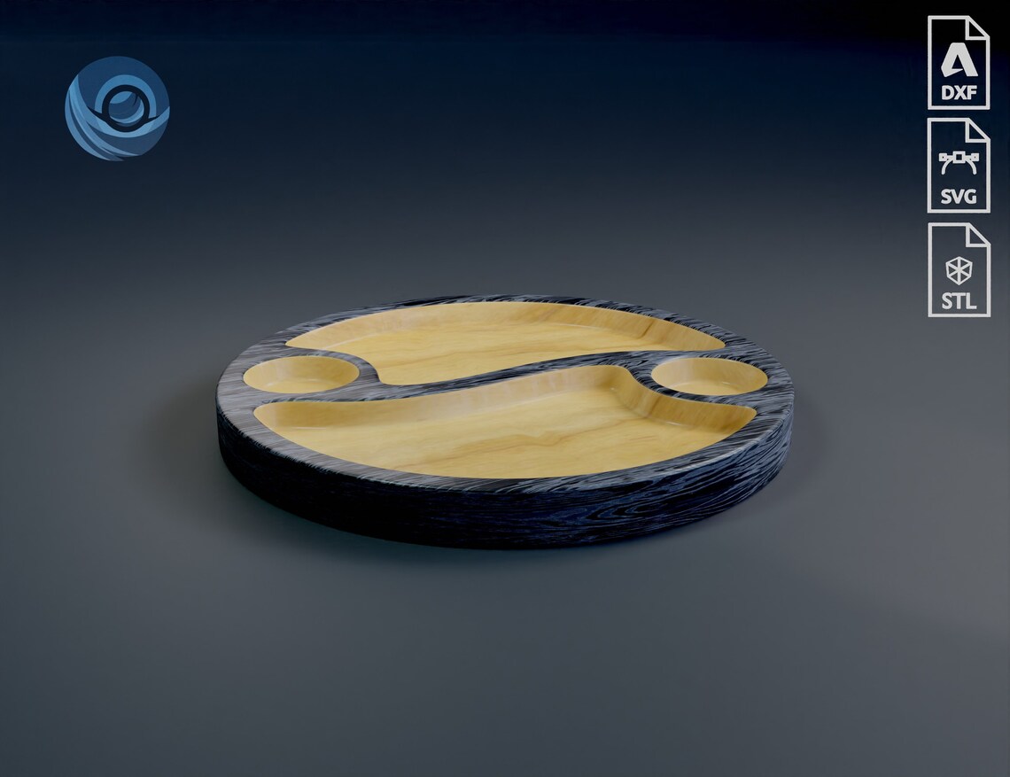 Wooden Serving Tray for Cnc Router Instant Download STL - Etsy