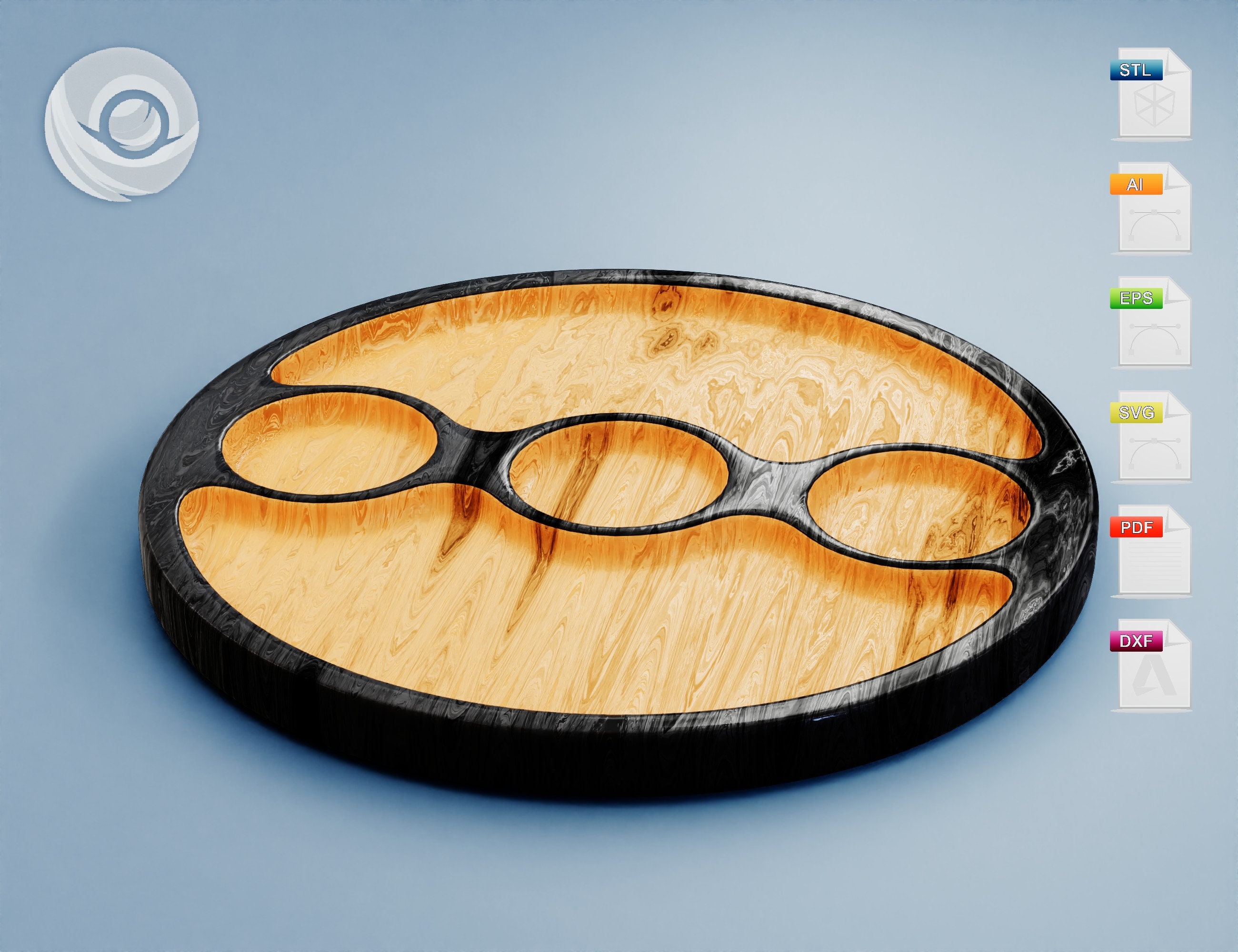 Round Combination Plate Files for Cnc Router, Instant Download - STL ...