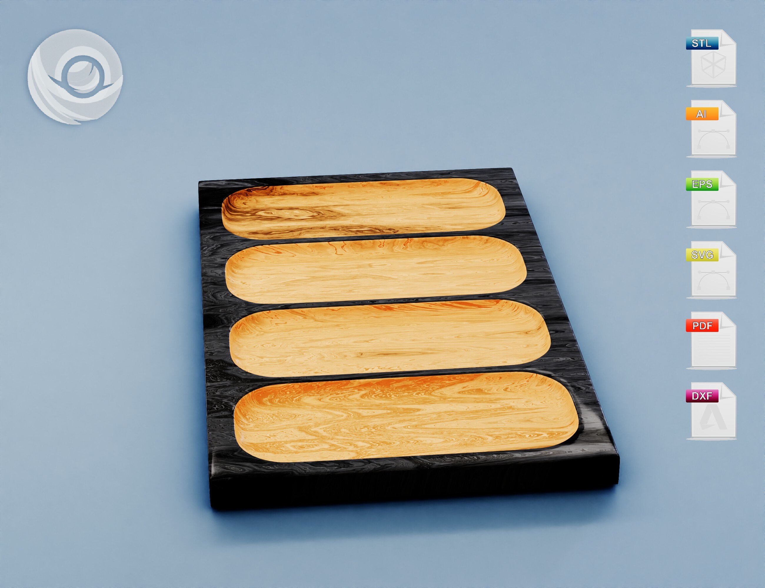 Large Serving Tray Files for Cnc Router, Instant Download STL, DXF, SVG ...