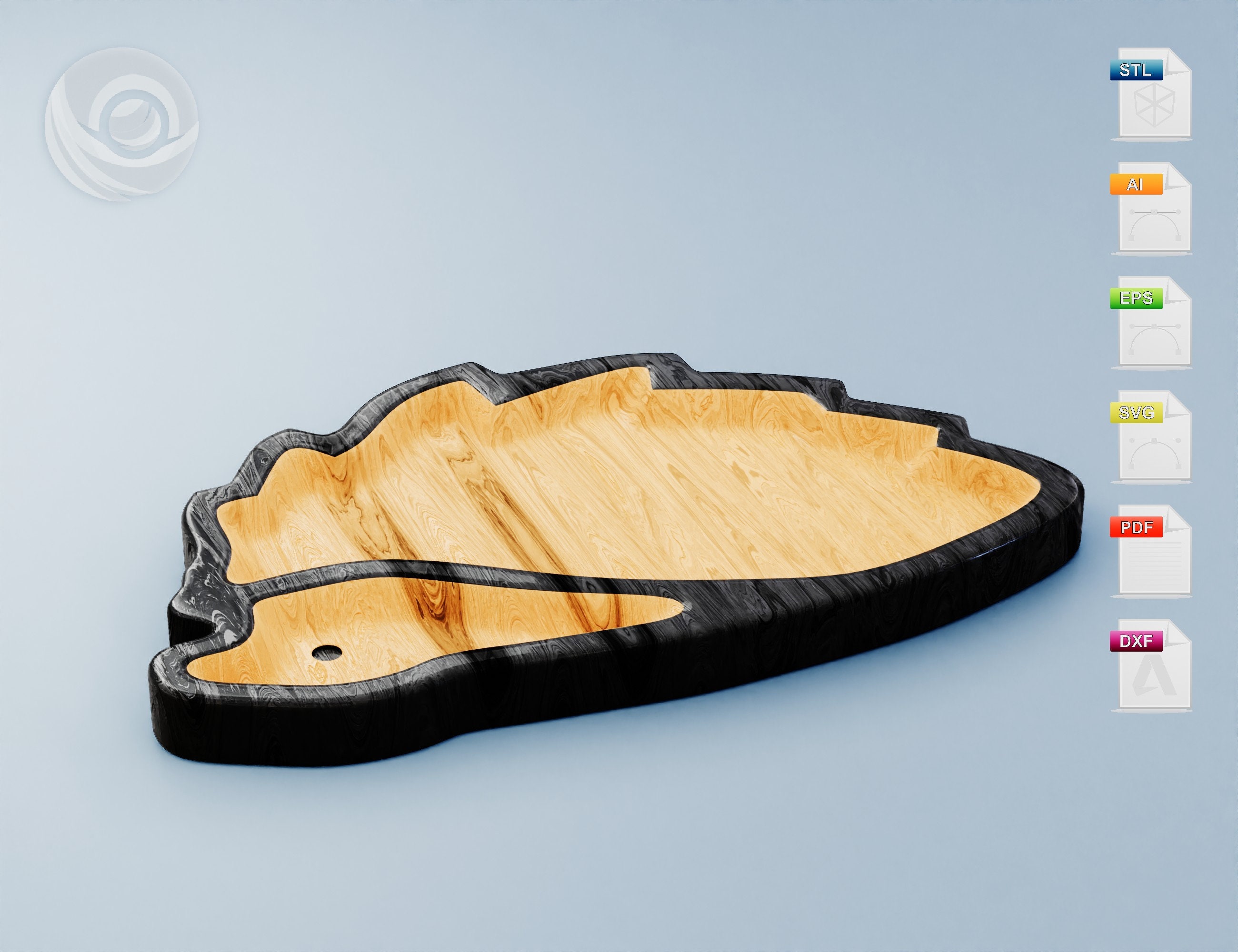 Hedgehog Combination Tray, Baby Plate for Cnc Router - STL, DXF, SVG ...