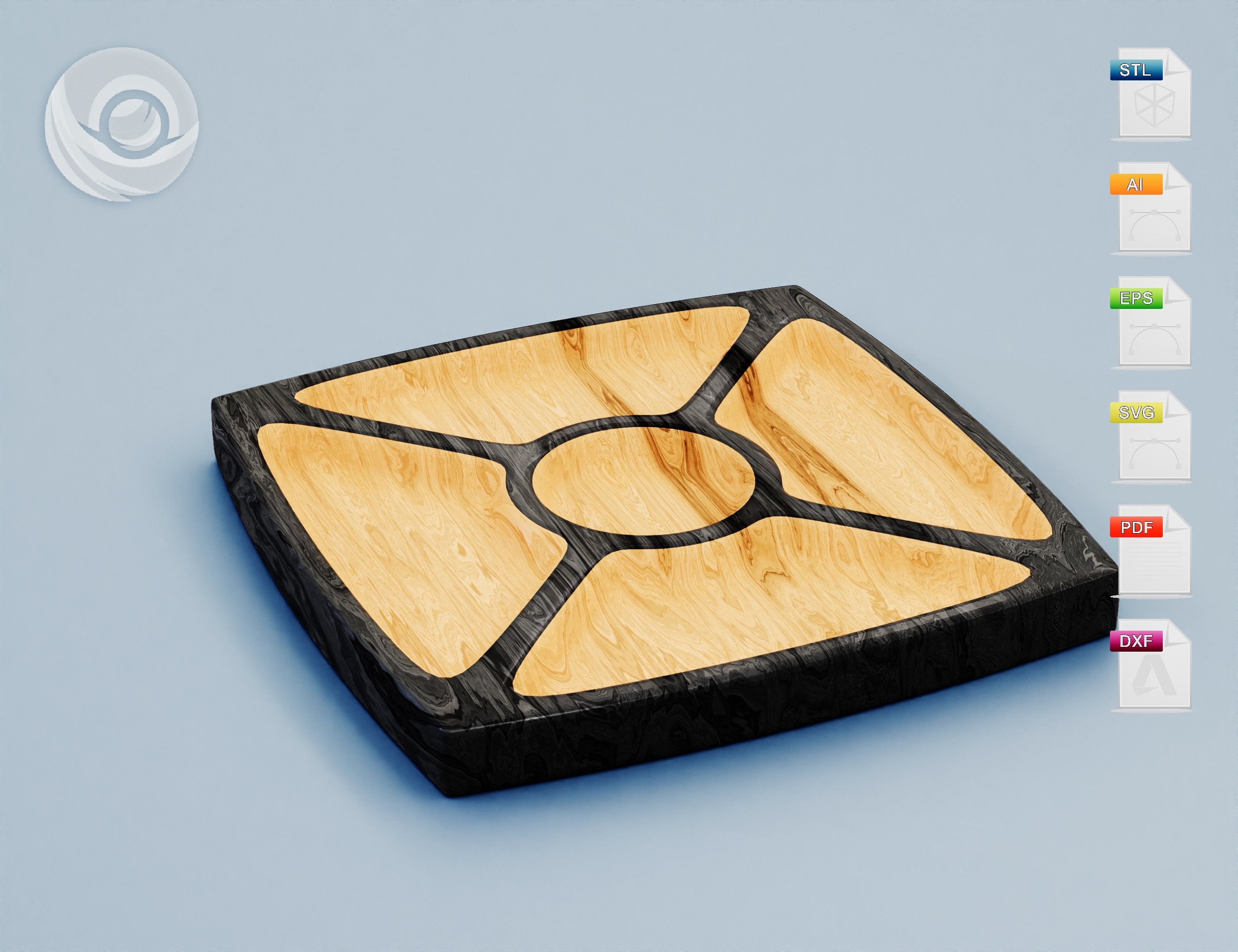 Square Wooden Plate Files for Cnc Router Instant Download - Etsy