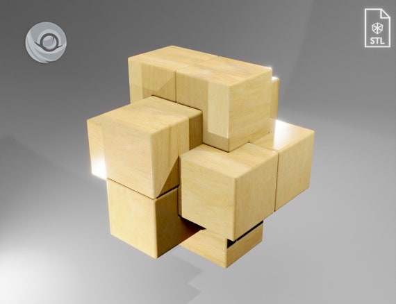 STL Files of Wooden Cube Puzzle for 3d Printing or Cnc Router | Etsy