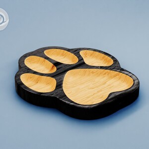 Dog Paw Catch All Tray Cnc Router Files, Wooden Tray, Serving Platter ...