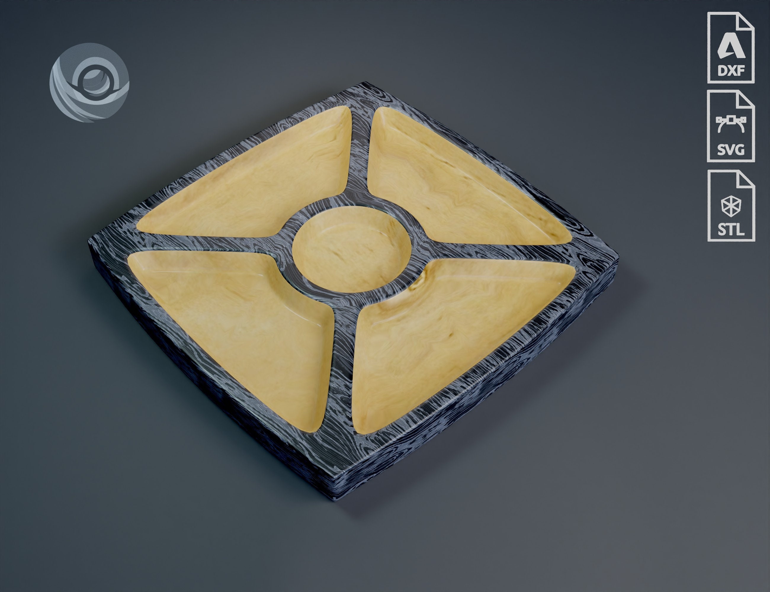 Square Wooden Plate Files for Cnc Router Instant Download - Etsy