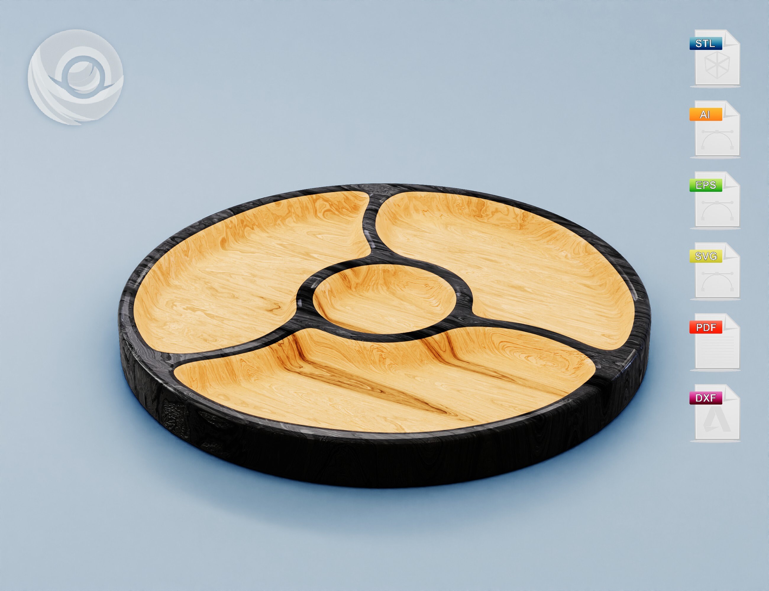 Round Combination Plate Files for Cnc Router, Instant Download STL, DXF ...