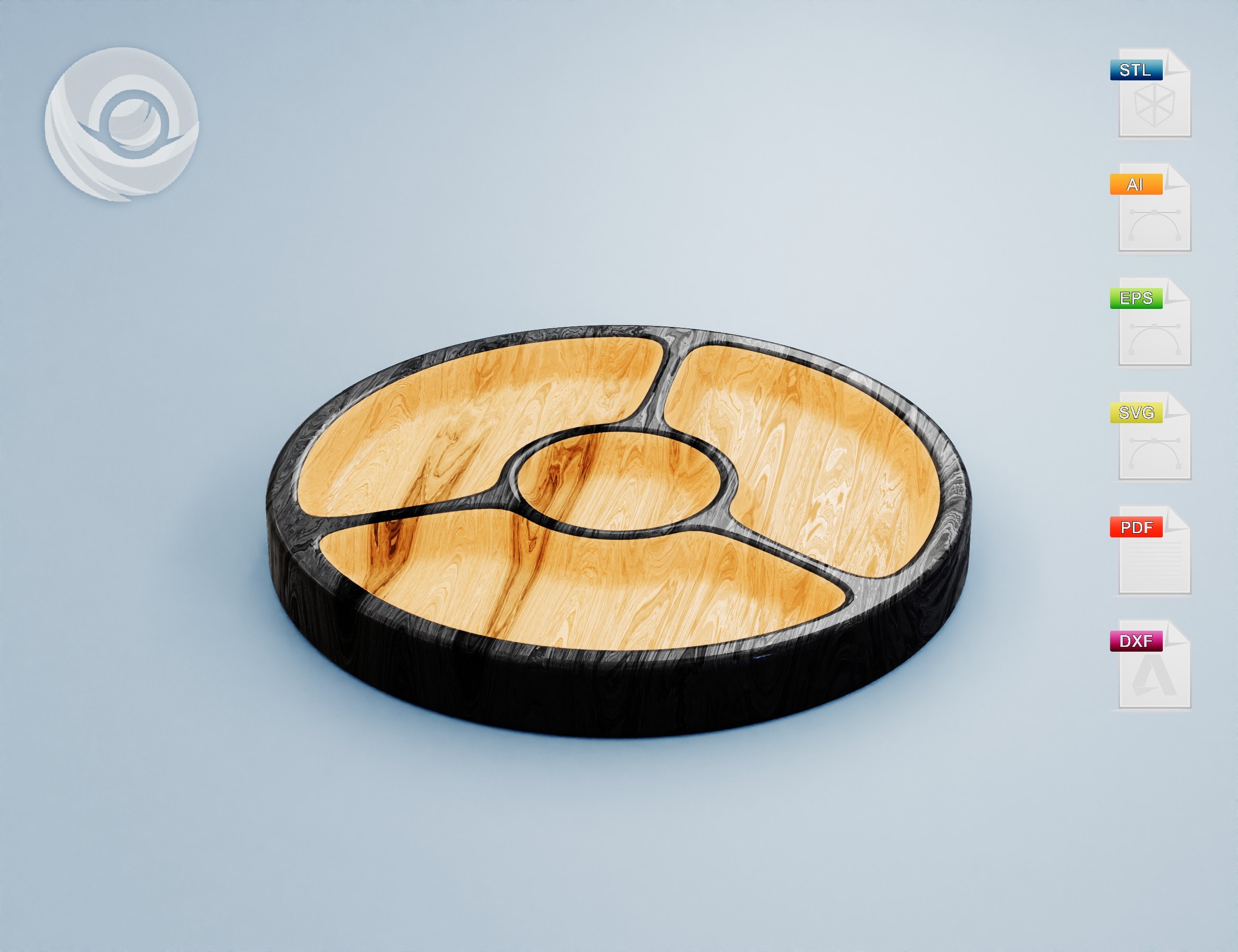 STL, Dxf, Svg Files Wood Tray Perfect for Food Holder/bbq, Serve Cheese ...