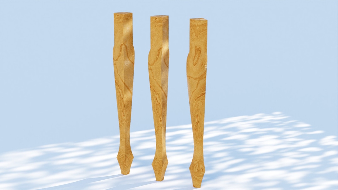 Queen Ann Table Leg STL Template for CNC Milling Simple Wood Project ...