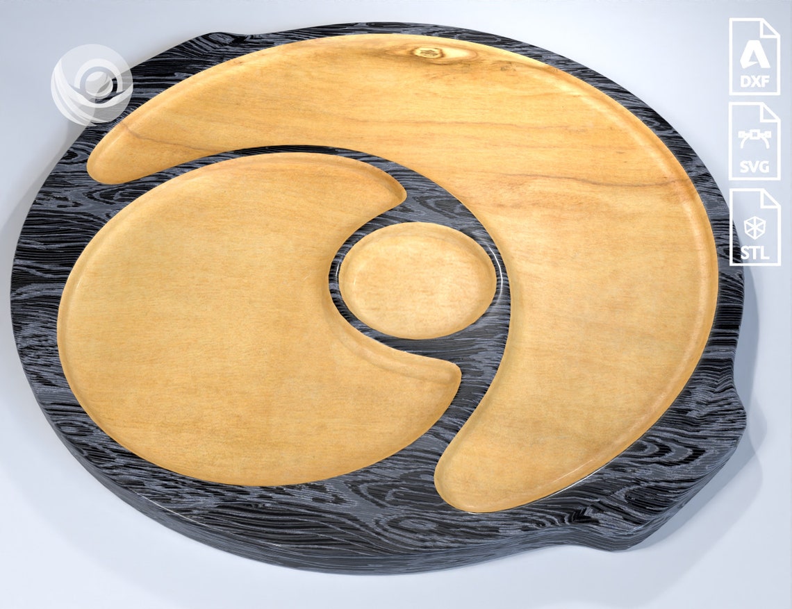 Round Combination Plate With Handles Files for Cnc Router - Etsy