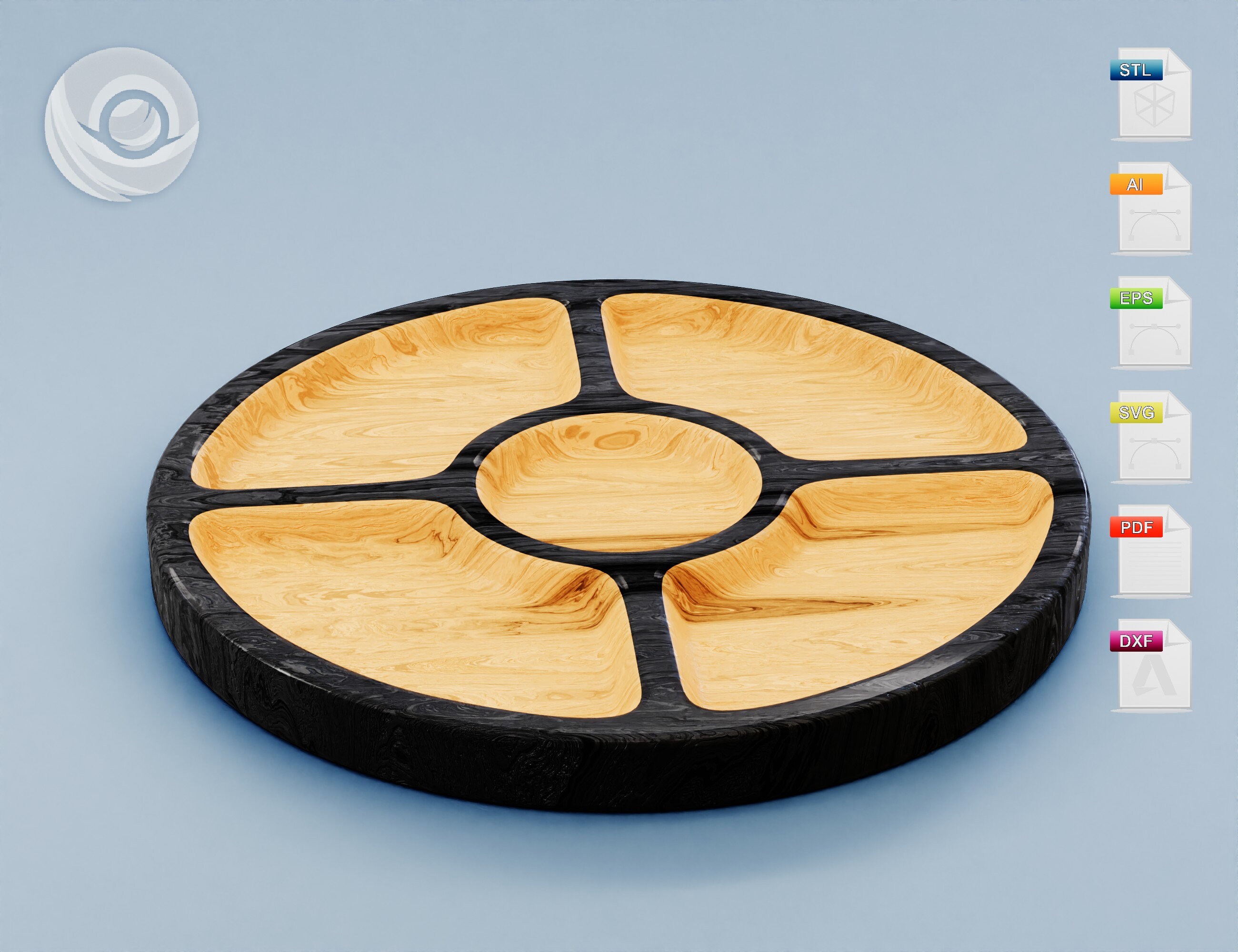 Round Combination Plate Files for Cnc Router, Instant Download STL, DXF ...