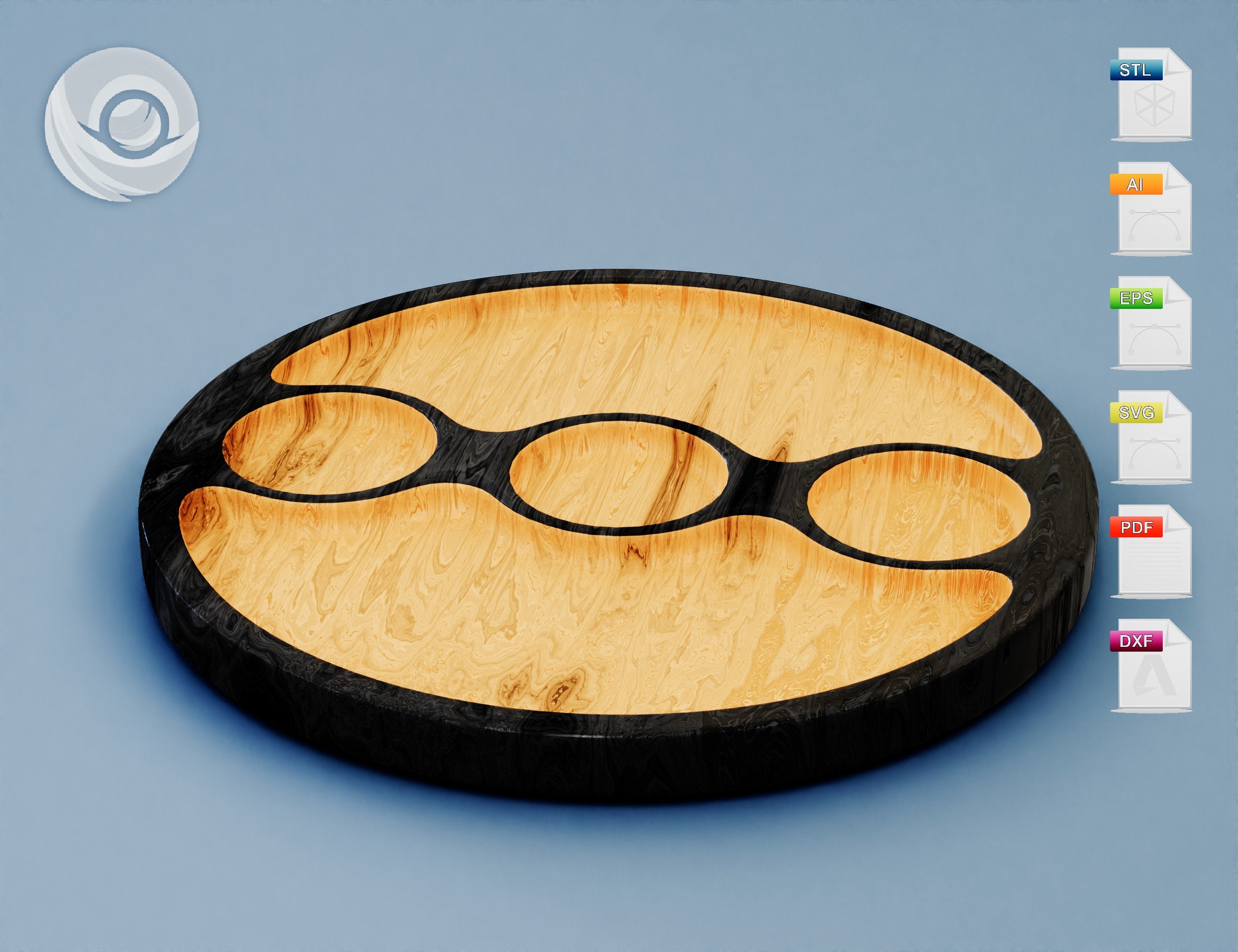 Round Combination Plate Files for Cnc Router, Instant Download STL, DXF ...