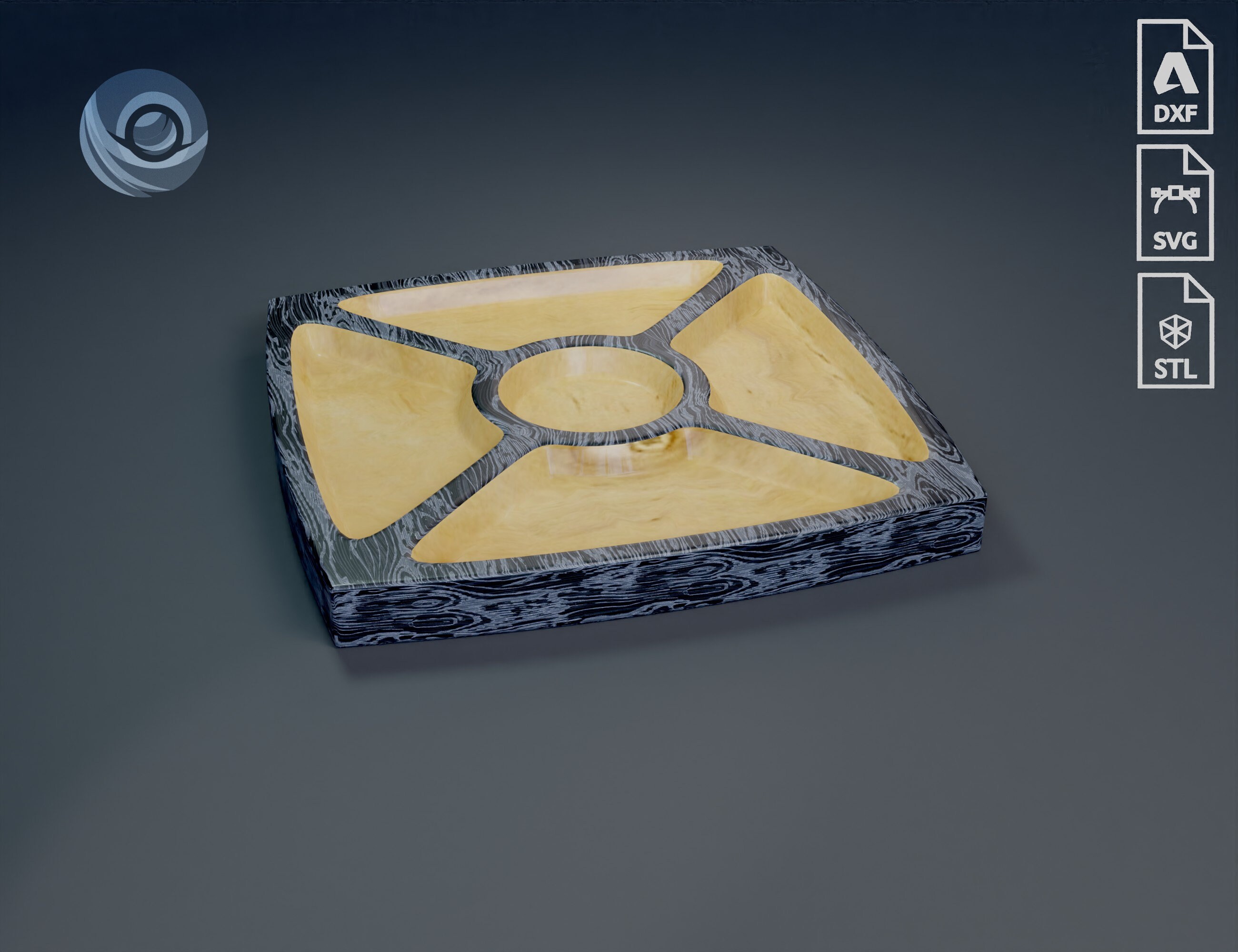 Square Wooden Plate Files for Cnc Router Instant Download - Etsy