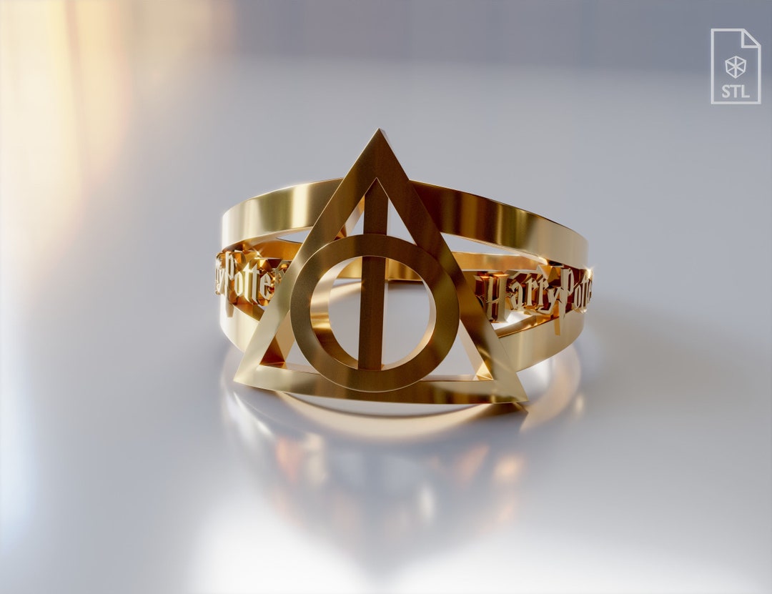 3D STL Deathly Hallow Ring Fantasy Inspired Ring for Everyday Wear - Etsy