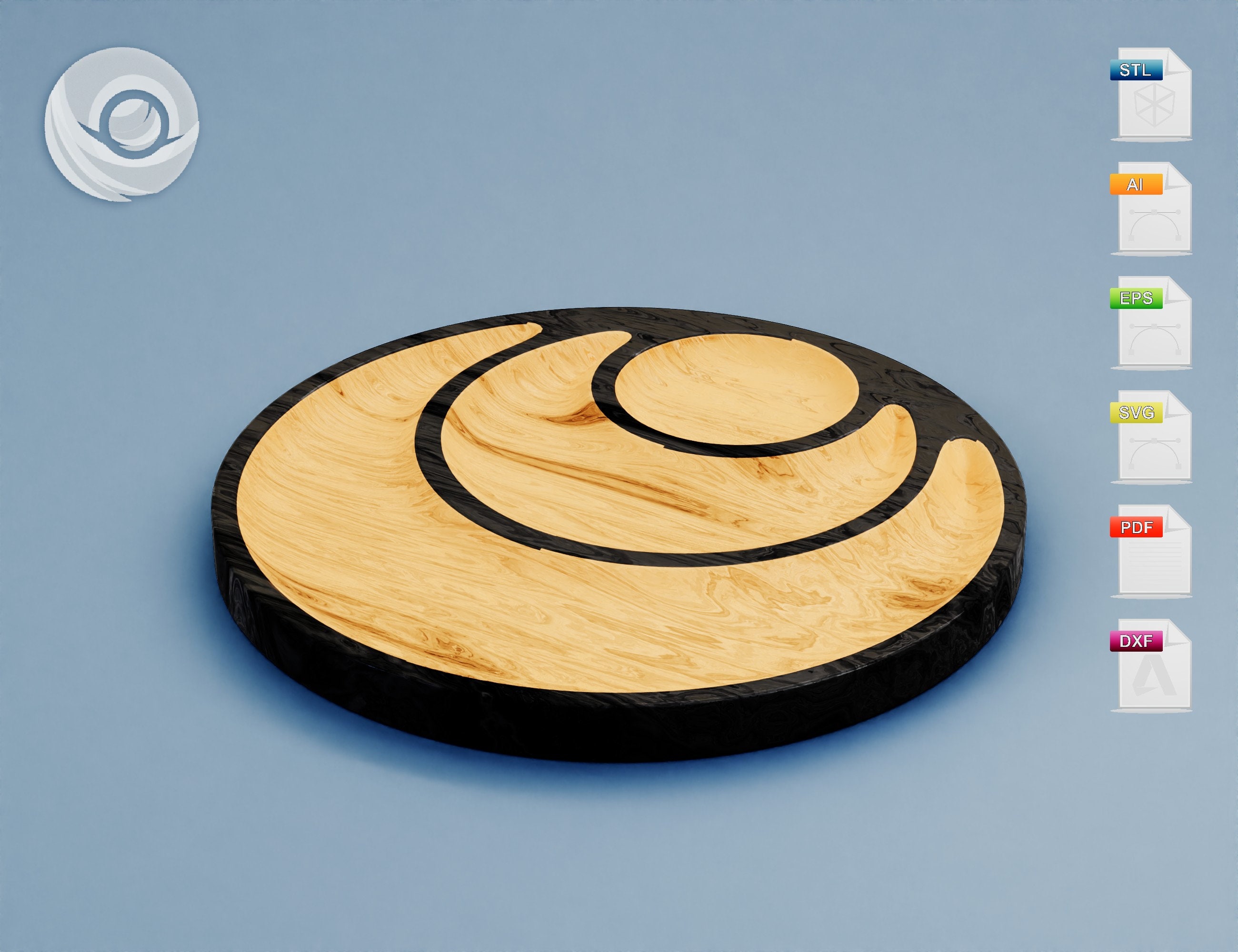 Wooden Tray Cnc Router Files, Large Serving Tray, Breakfast Tray - STL ...