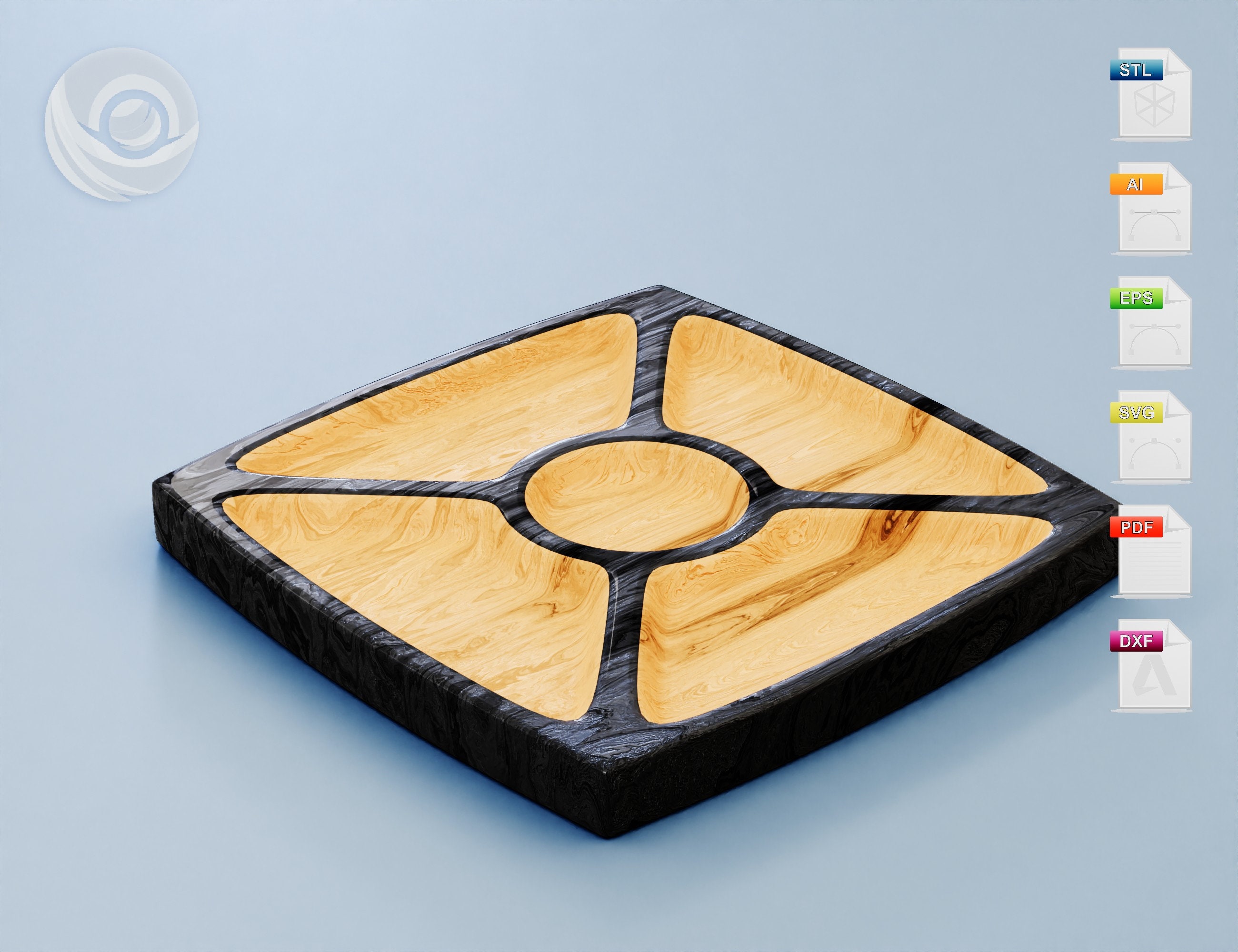 Square Wooden Plate Files for Cnc Router Instant Download - Etsy