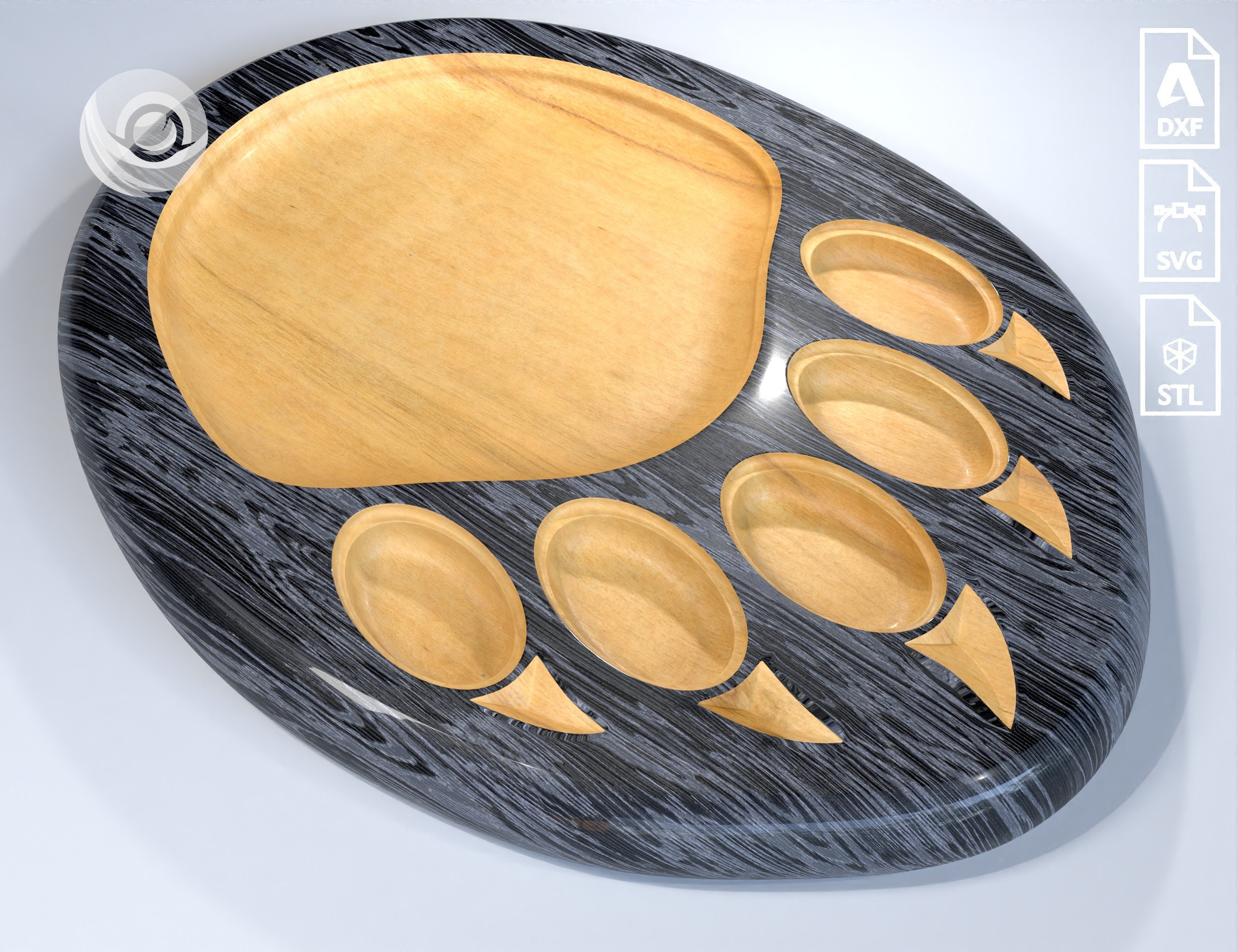 Set of Custom Rolling Tray Cnc Router Files, STL 3d Print Files, Router ...