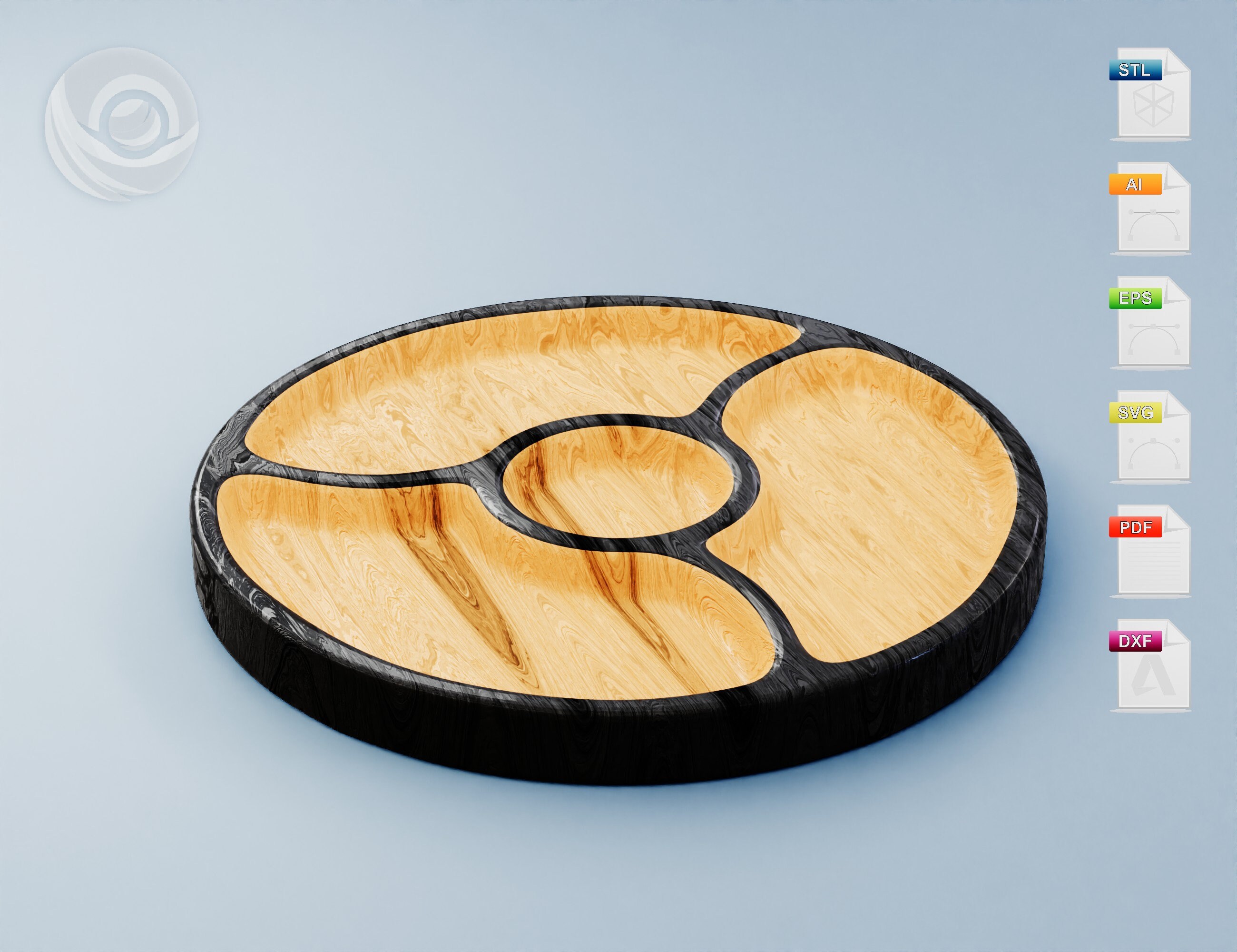 Round Combination Plate Files for Cnc Router, Instant Download STL, DXF ...