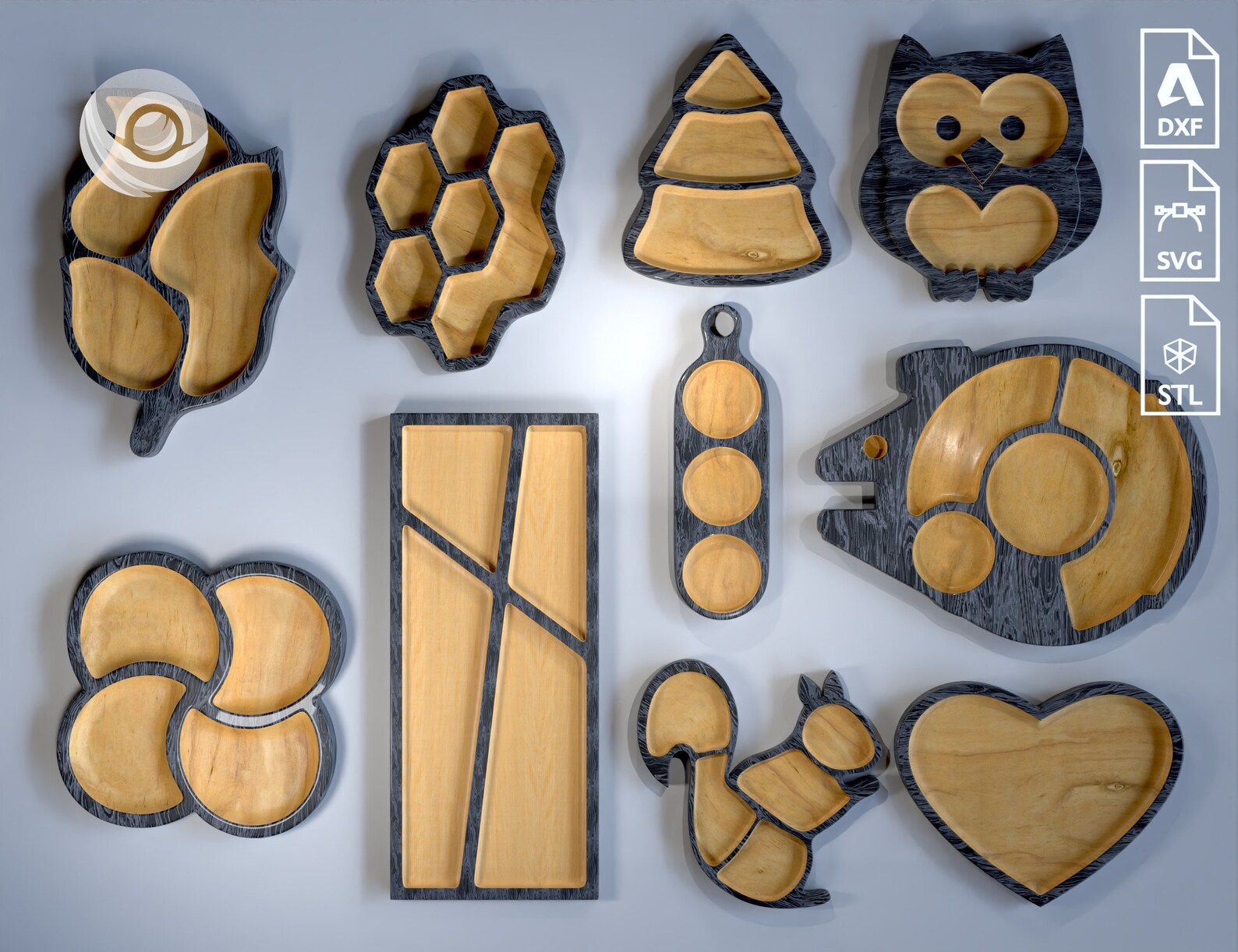 Set of Custom Rolling Tray Cnc Router Files STL 3d Print - Etsy