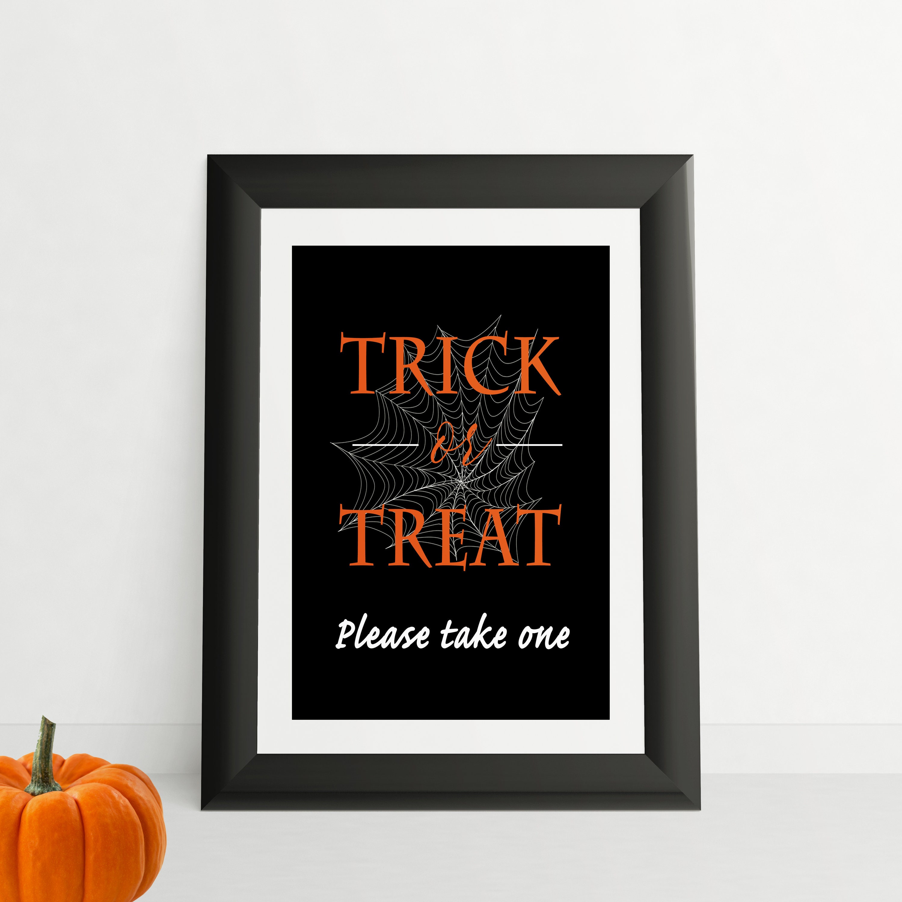 Halloween Signs Printable Trick or Treat Sign Instant - Etsy