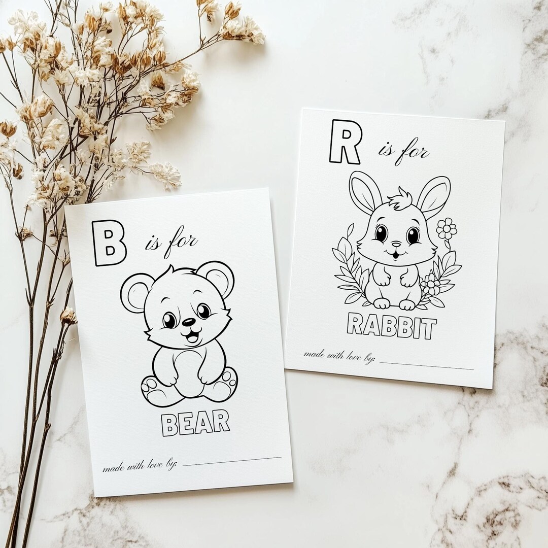 Baby's First ABC Book, Baby Shower Activity, Baby Shower Alphabet Book ...