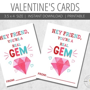 PRINTABLE Valentine Card, Ring Pop Valentine Card, Valentine Tag ...