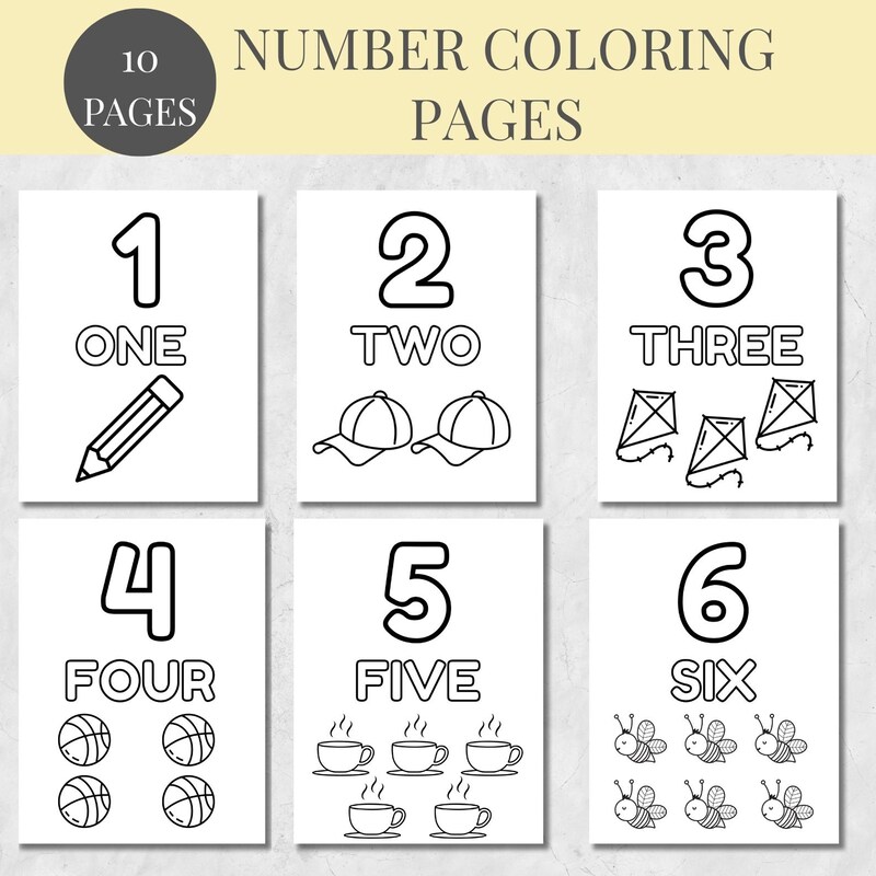 Numbers 1 to 10 - Etsy