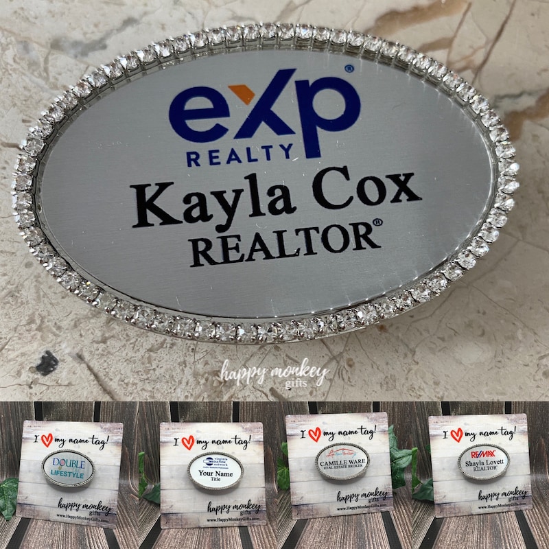 Jeweled Name Badges - Etsy