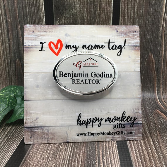 Office FRP Rectangle Name Tag FREE SHIPPING 3 x 1.5 with Magnet Back ...