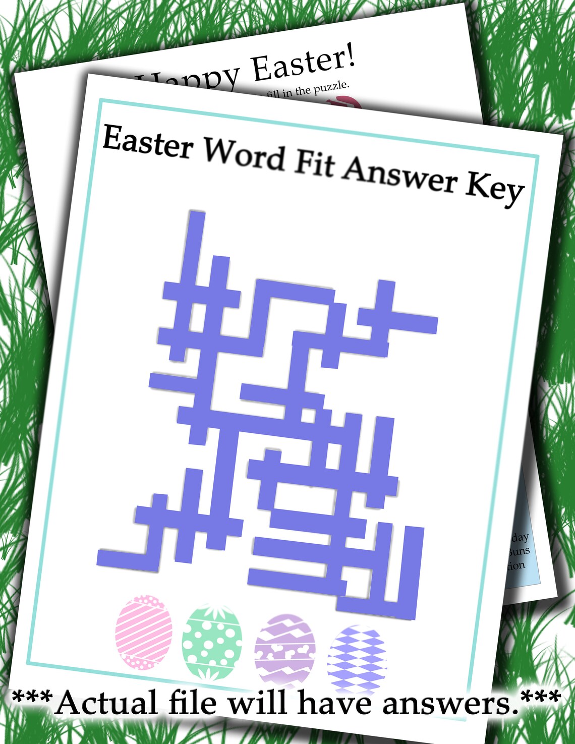 Easter Word Fit Printable Easter Games Party Games Easter