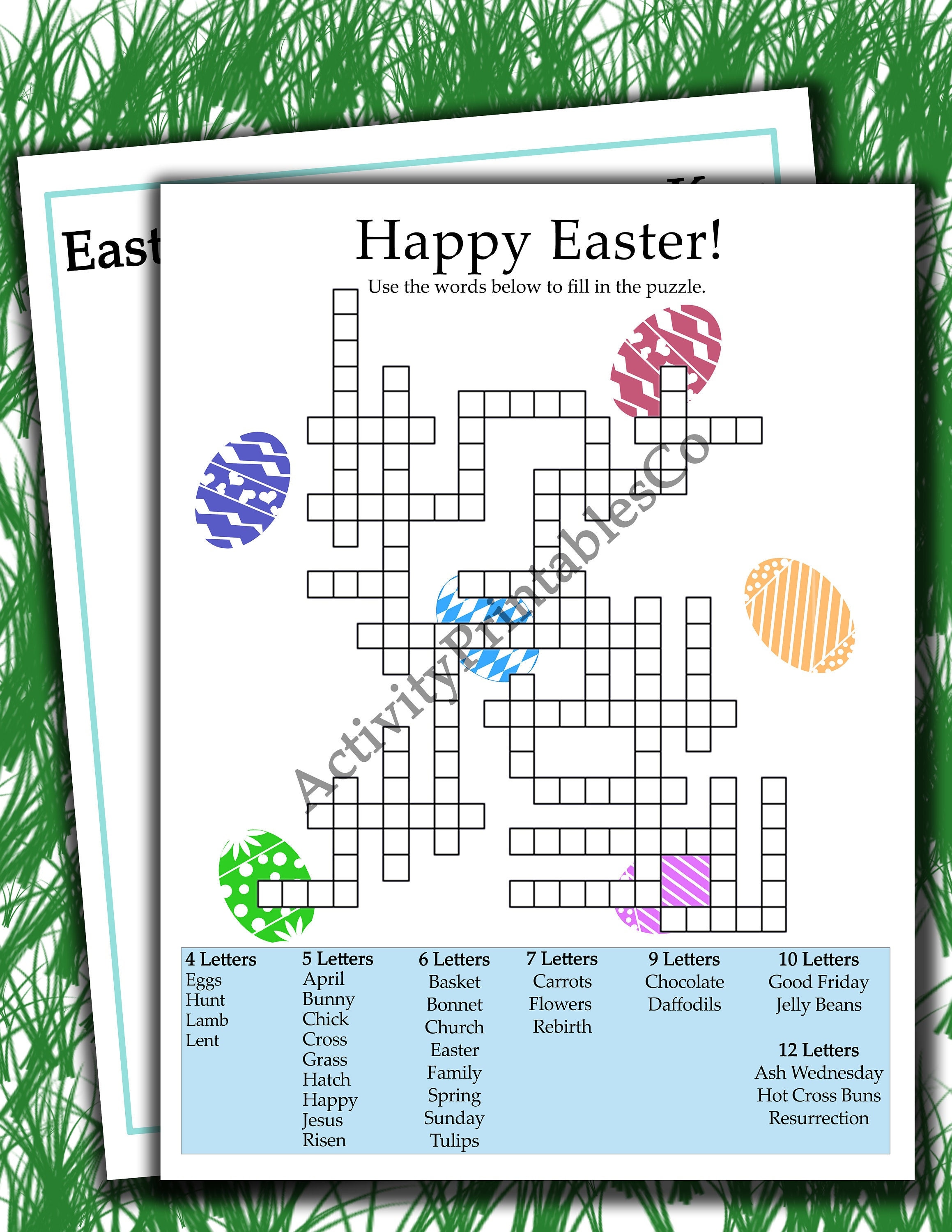 Easter Word Fit | Printable Easter Games | Party Games | Easter ...