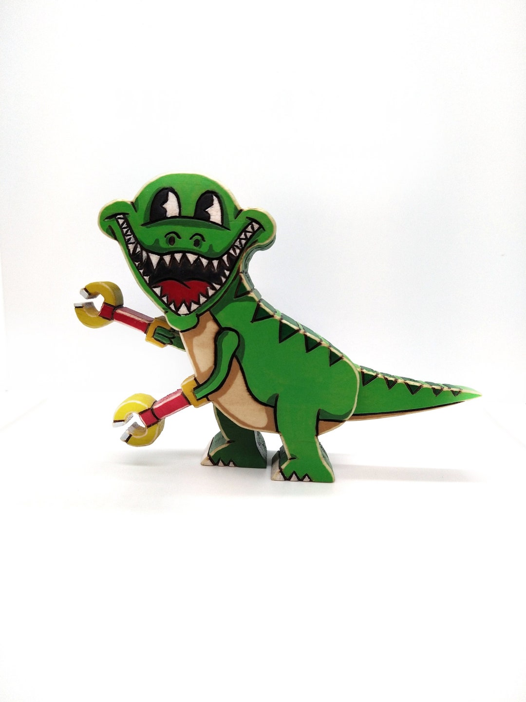 Reach-o-saurus Rex - Wooden Art Toy - Etsy