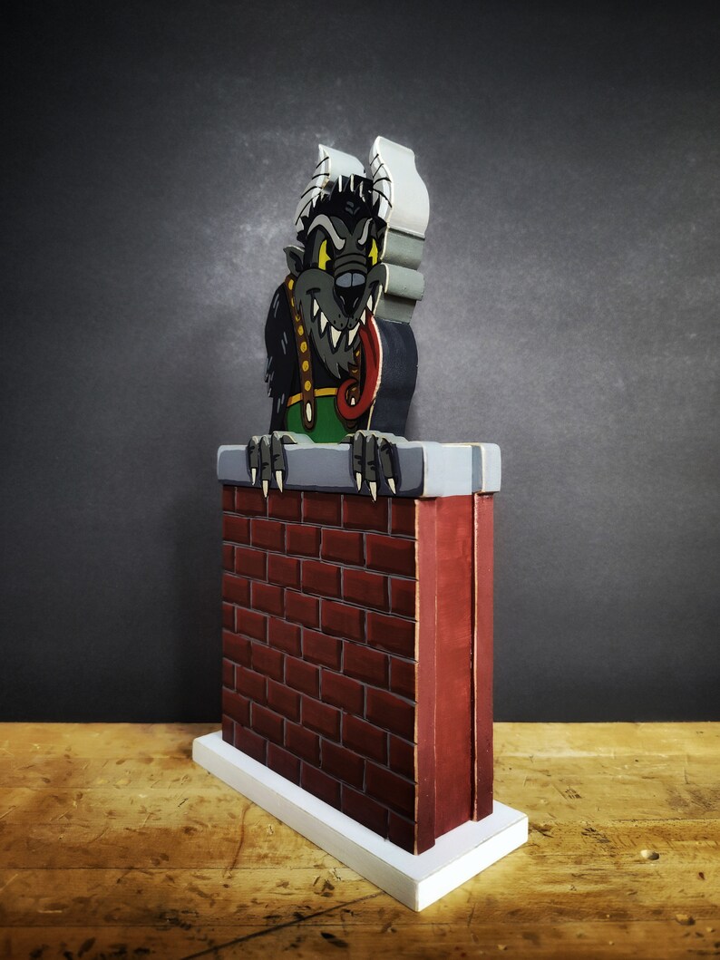 Krampus Chimney Collectible Wooden Art Toy - Etsy