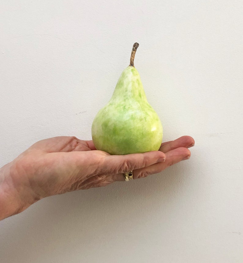 Pear Sculptures Porcelain Pears Pear Trio Ceramic Pears | Etsy