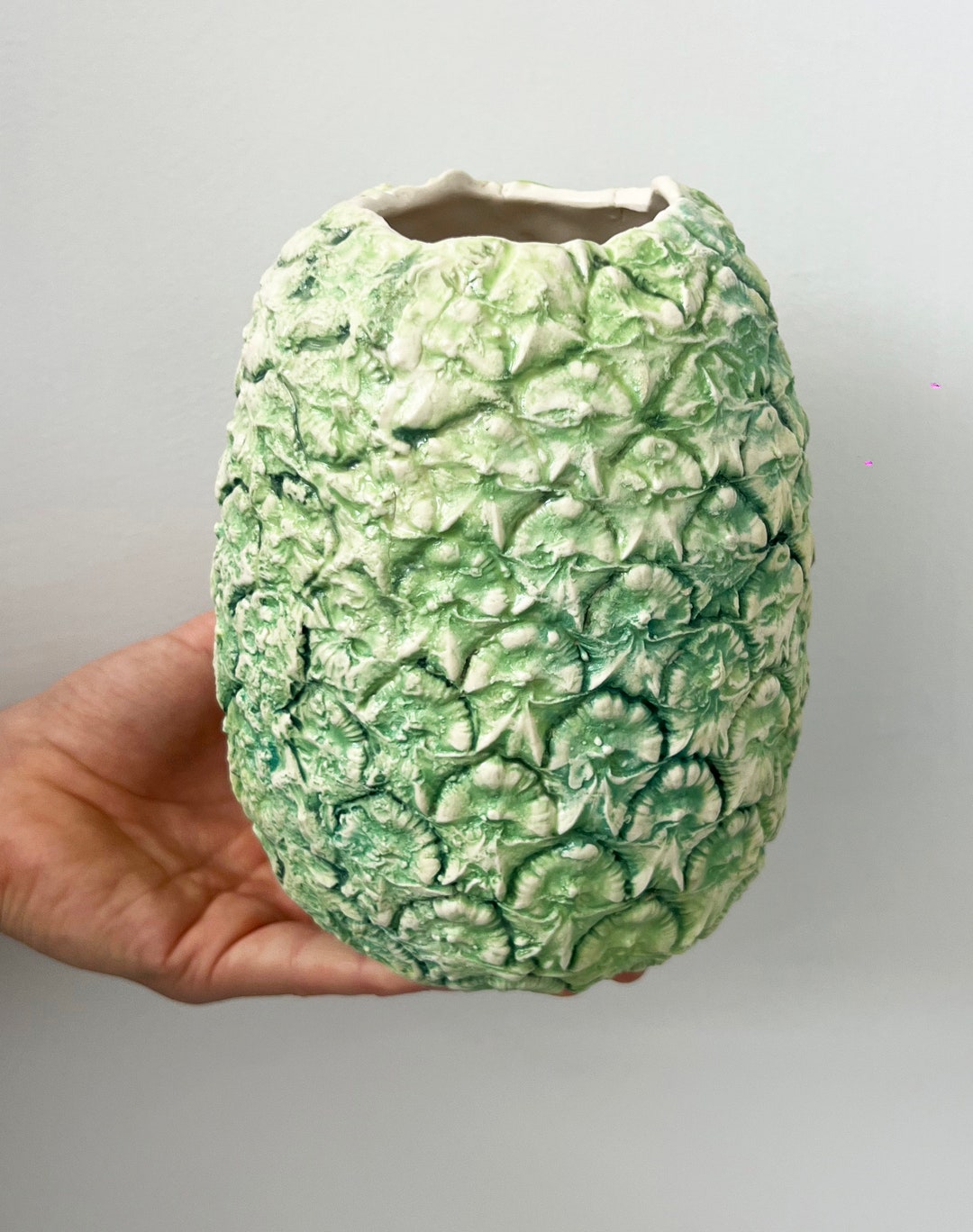 XL Pineapple, Pineapple Vase, Pineapple Planter, Ceramic Pineapple ...