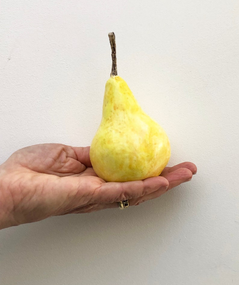 Pear Sculptures Porcelain Pears Pear Trio Ceramic Pears | Etsy
