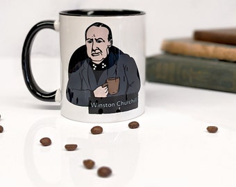 Winston Churchill Mug / WWII Battle of Britain Gift just Churchillin - Etsy