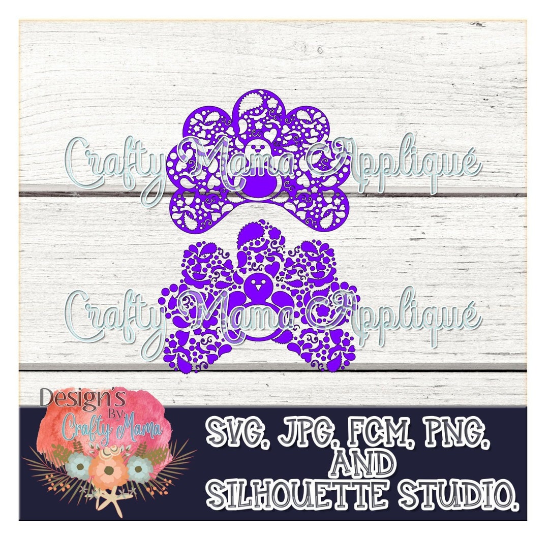 Detailed Turkey Monogram Frame. Svg, Jpg, Pdf, Digital Download. Vinyl ...