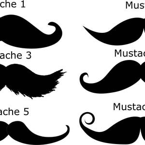 Mustache Decal | Mustache Sticker | Static Cling Decal by Decaltheory ...