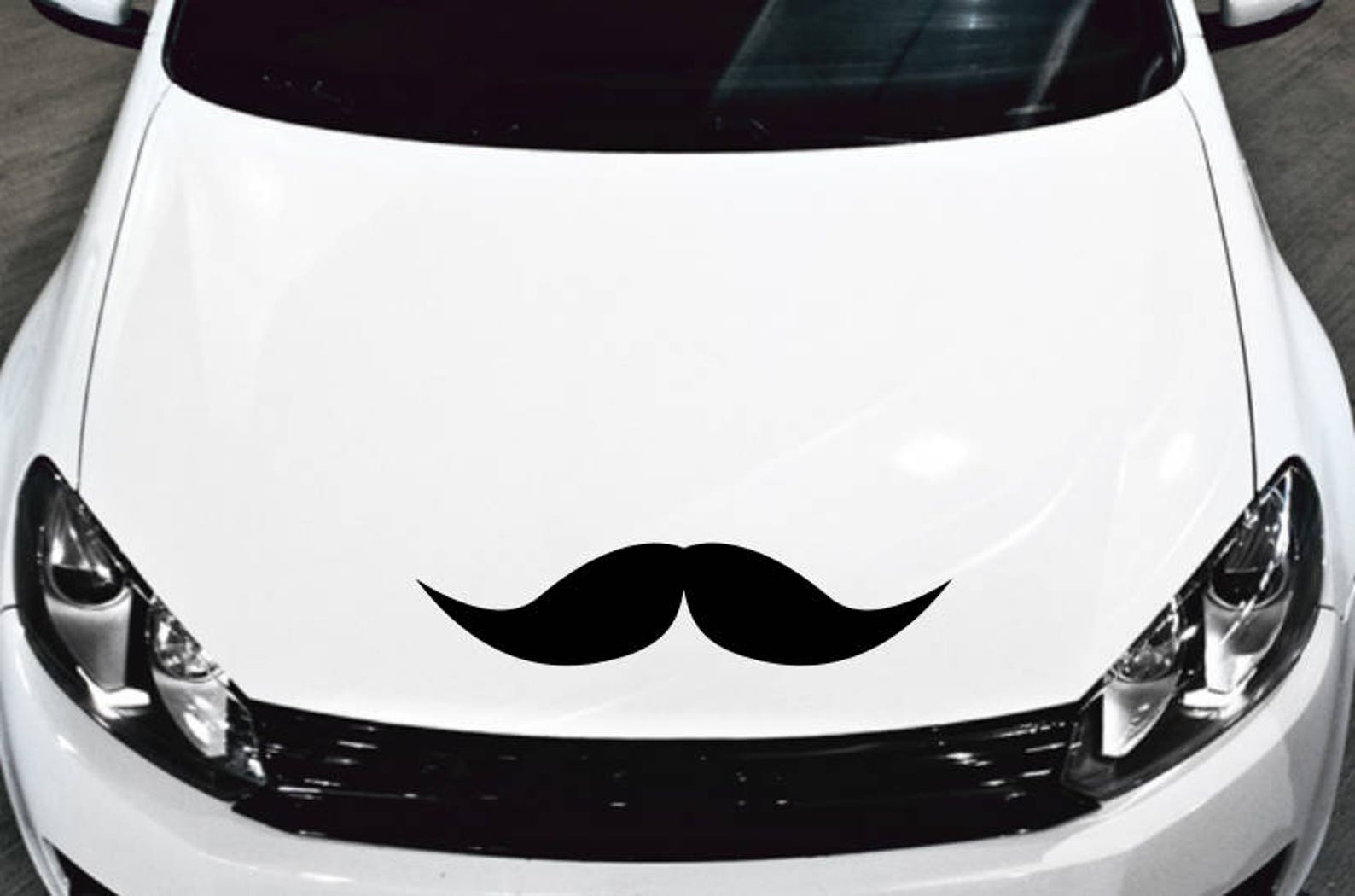 Mustache Decal Mustache Sticker Static Cling Decal by - Etsy